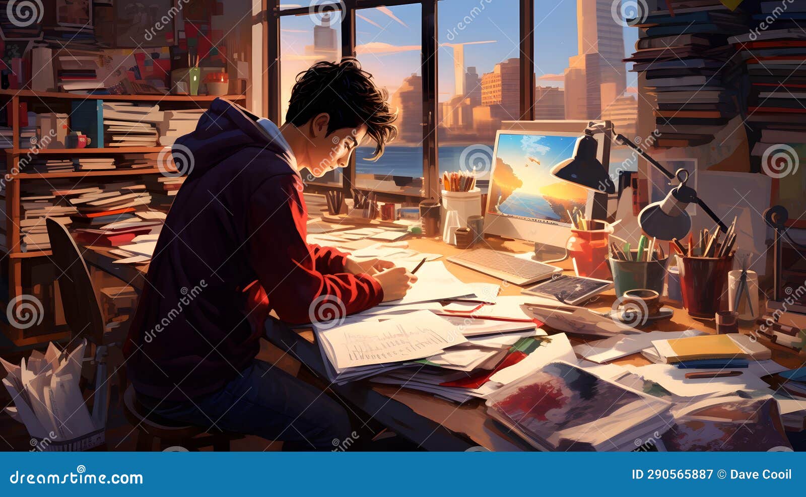 Creative Study Chaos stock illustration. Illustration of study - 290565887