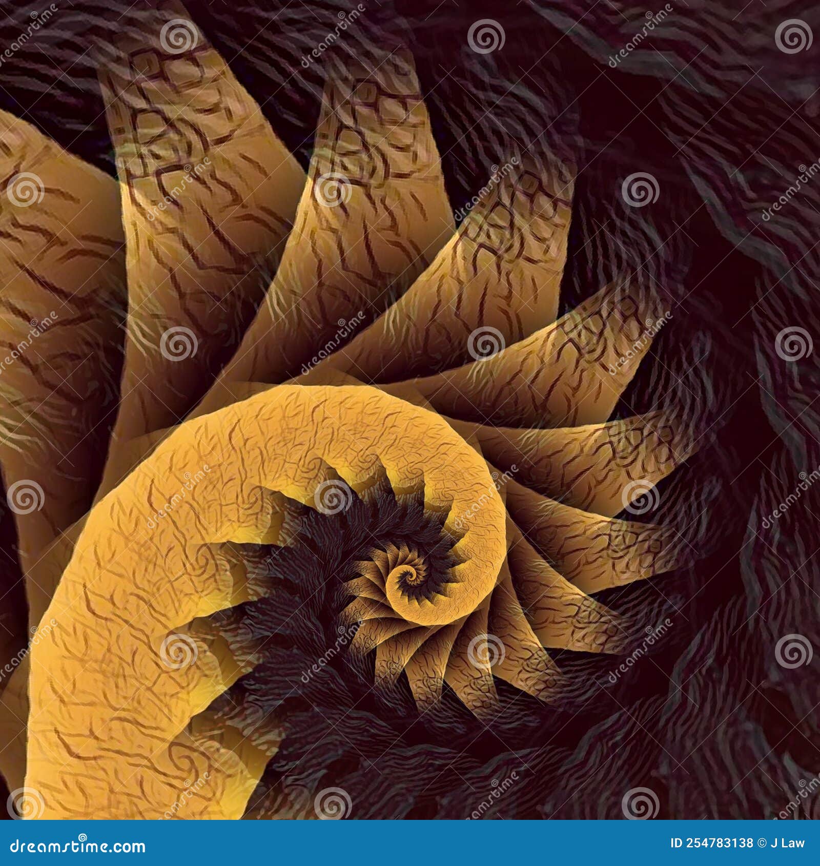 Creative Style Old Gold Complex Nested Spiral Pattern And Design Based ...