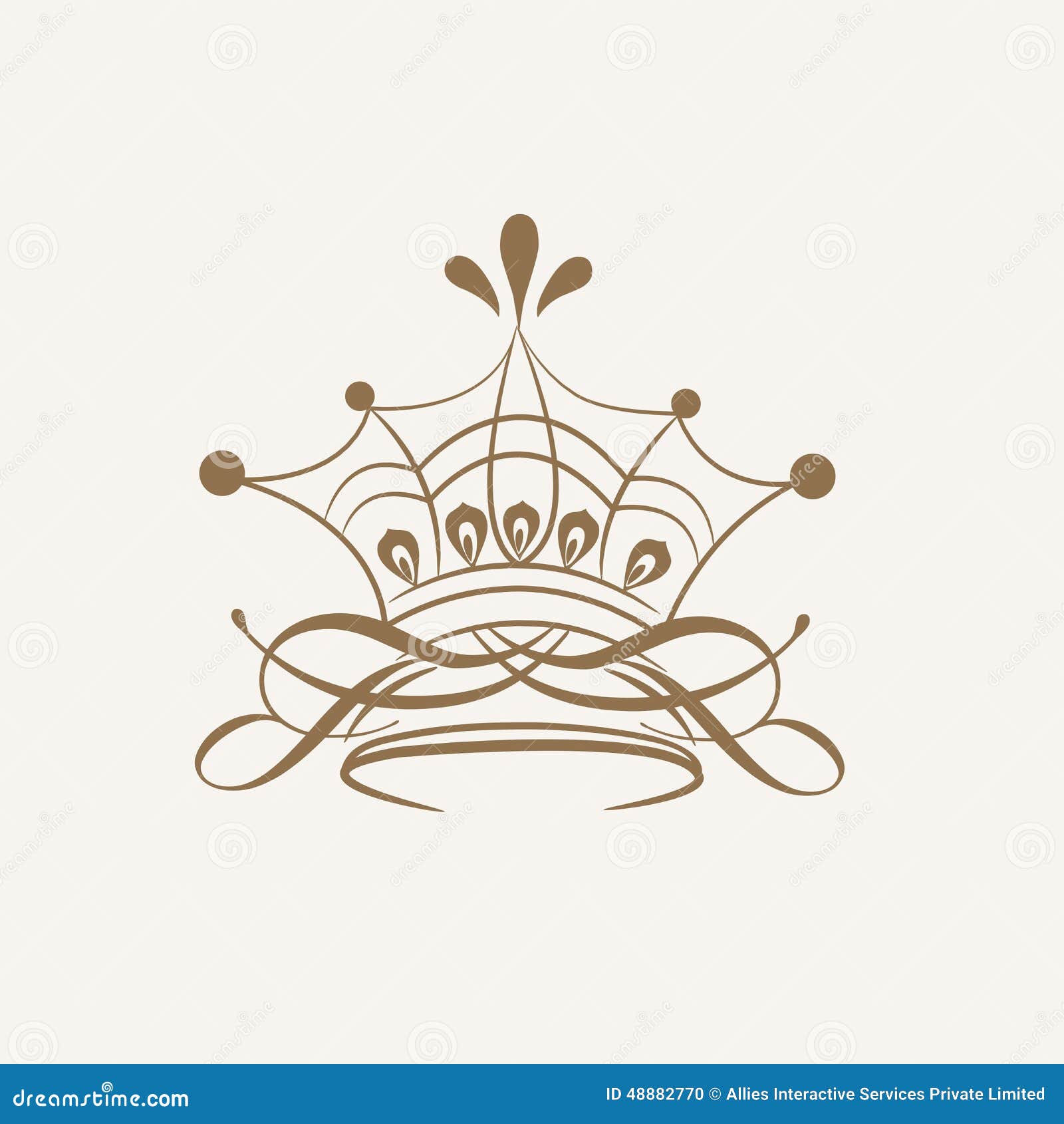 Creative Stylish Crown Design. Stock Illustration - Illustration of ...