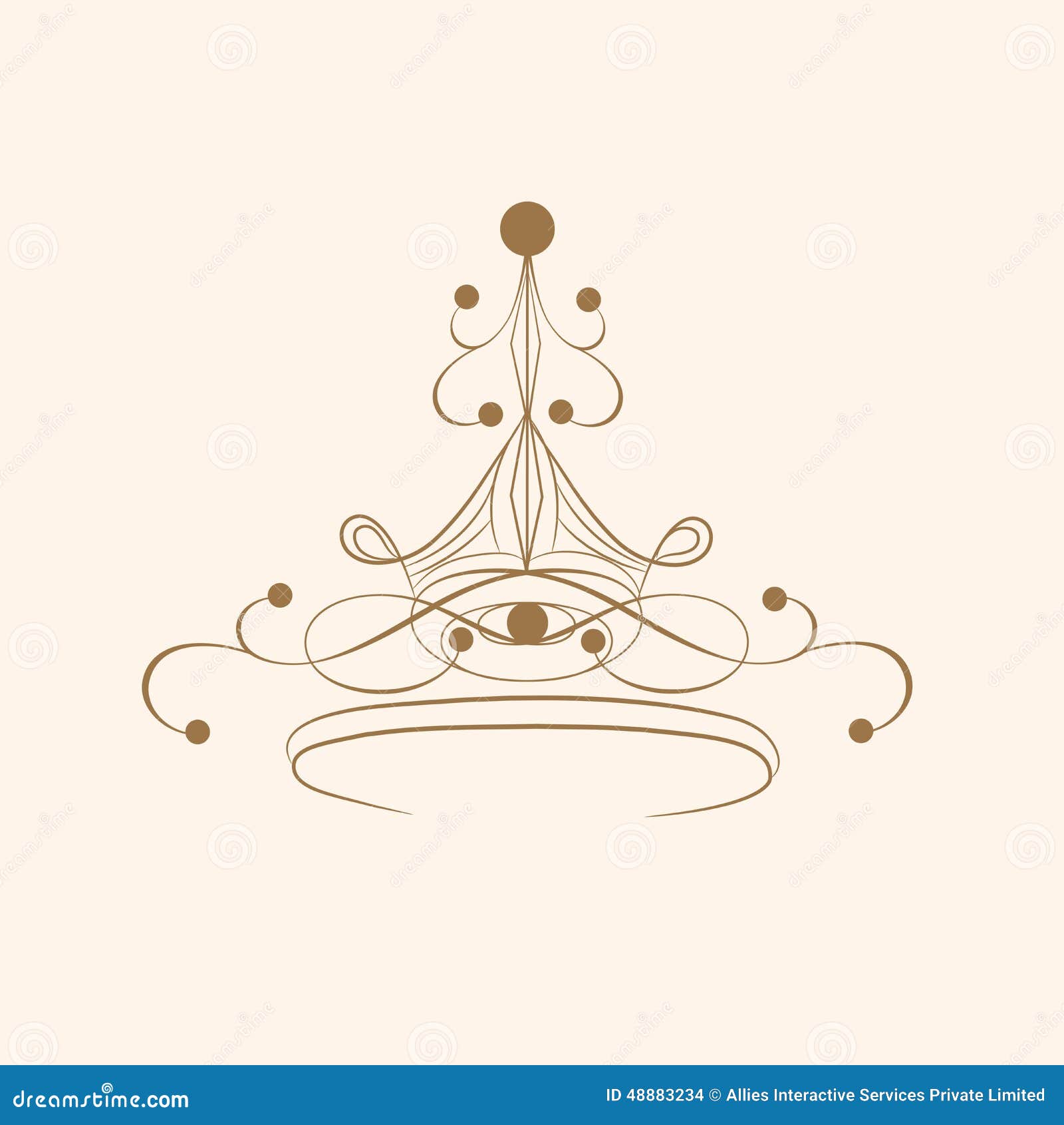 Creative Stylish Crown Design. Stock Illustration - Illustration of ...