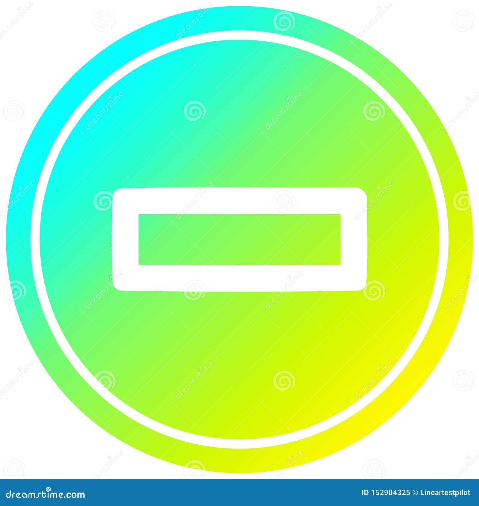 A Creative Subtraction Symbol Circular in Cold Gradient Spectrum Stock ...