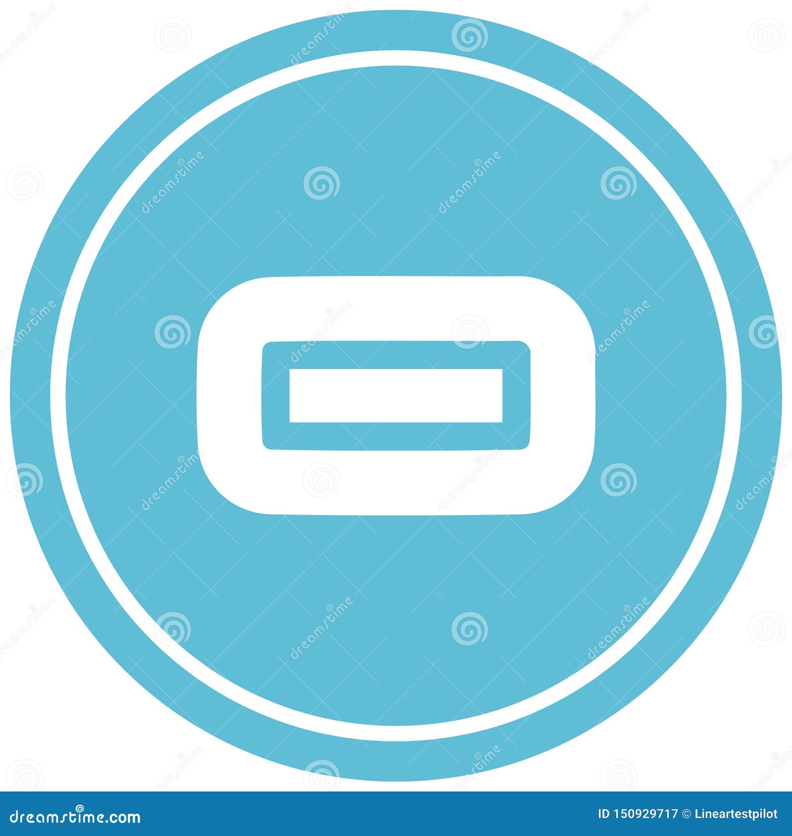 A Creative Subtraction Symbol Circular Icon Stock Vector - Illustration ...