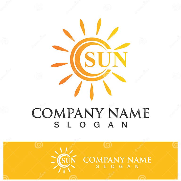 Creative Sun Concept Logo Illustration Stock Vector - Illustration of ...