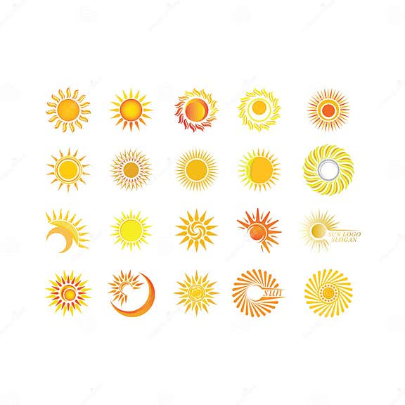 Creative Sun Concept Logo Illustration Stock Vector - Illustration of ...