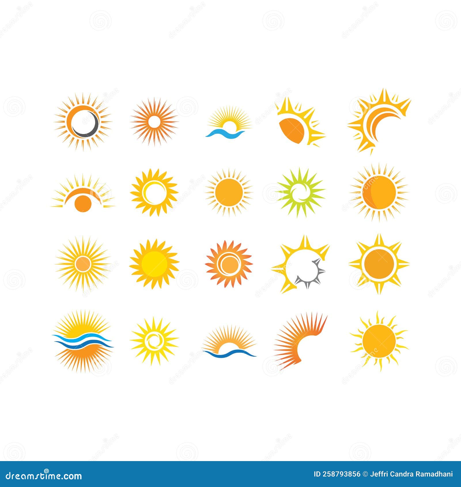 Creative Sun Concept Logo Illustration Stock Vector - Illustration of ...