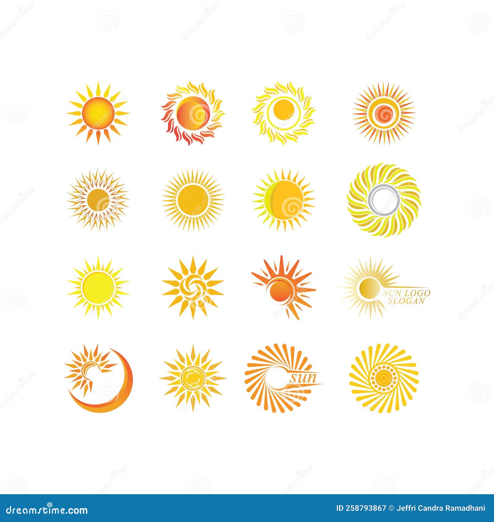 Creative Sun Concept Logo Illustration Stock Vector - Illustration of ...