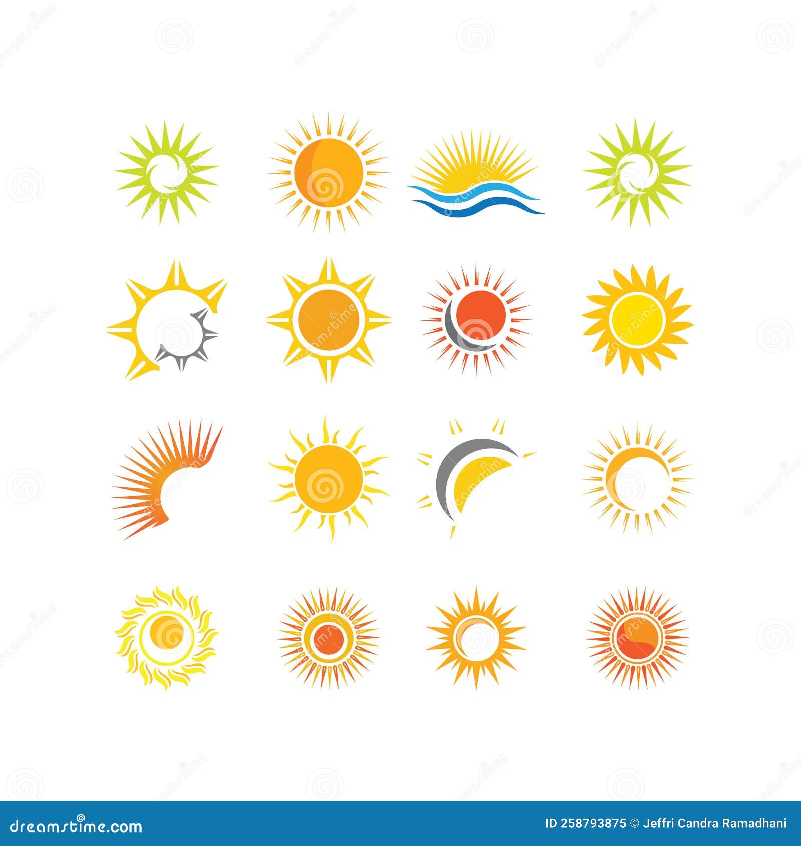 Creative Sun Concept Logo Illustration Stock Vector - Illustration of ...