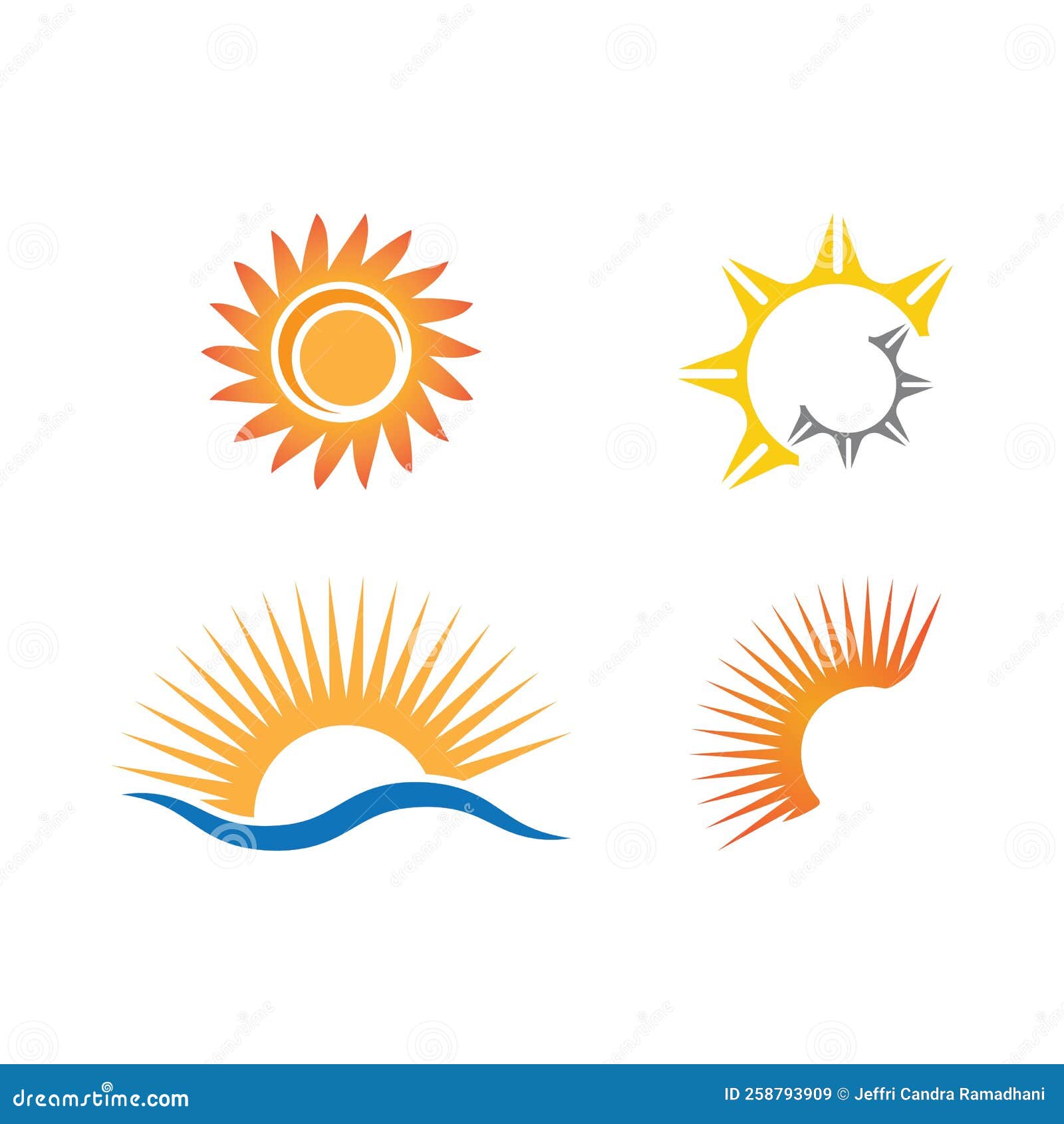 Creative Sun Concept Logo Illustration Stock Vector - Illustration of ...