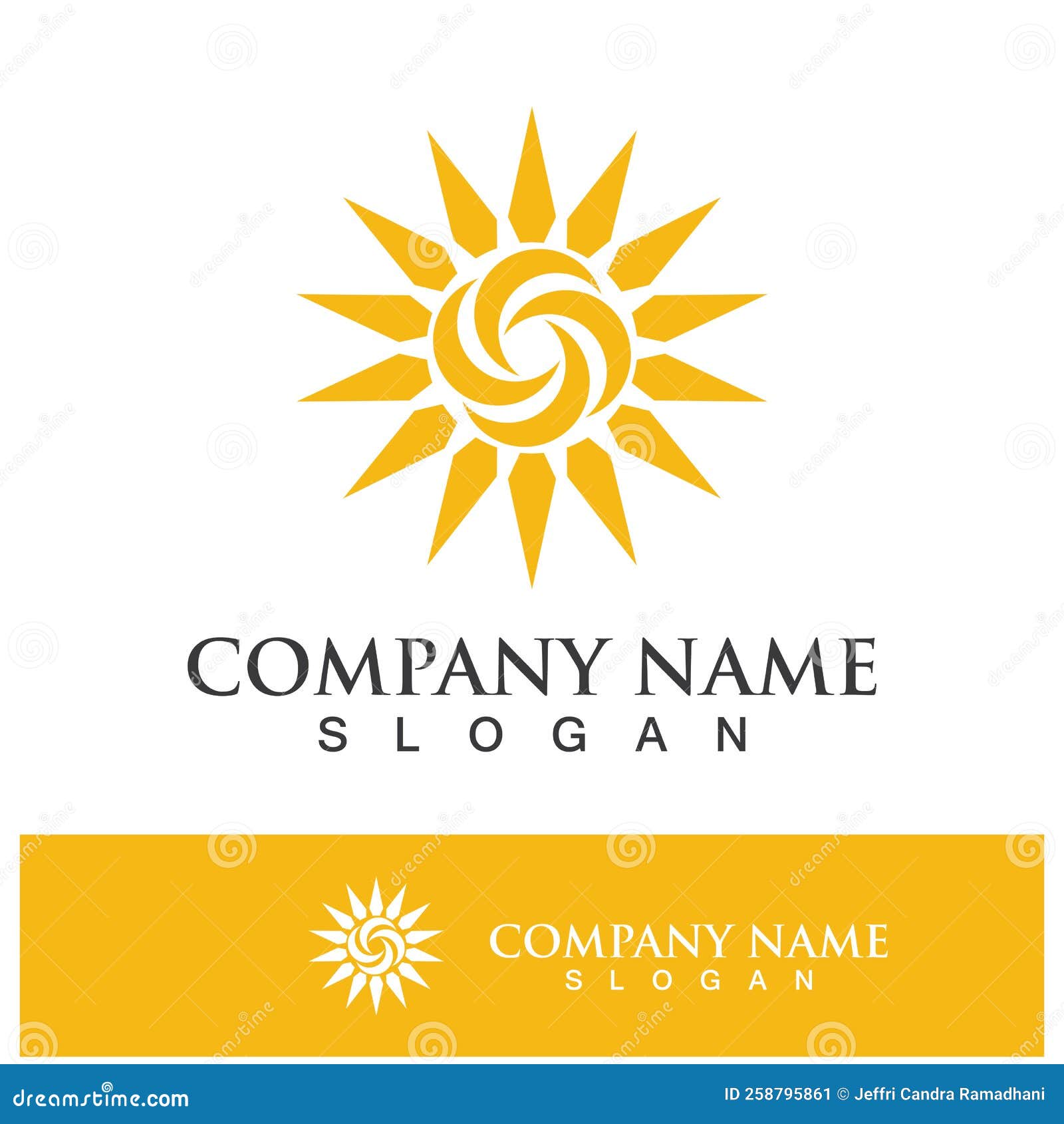 Creative Sun Concept Logo Illustration Stock Vector - Illustration of ...