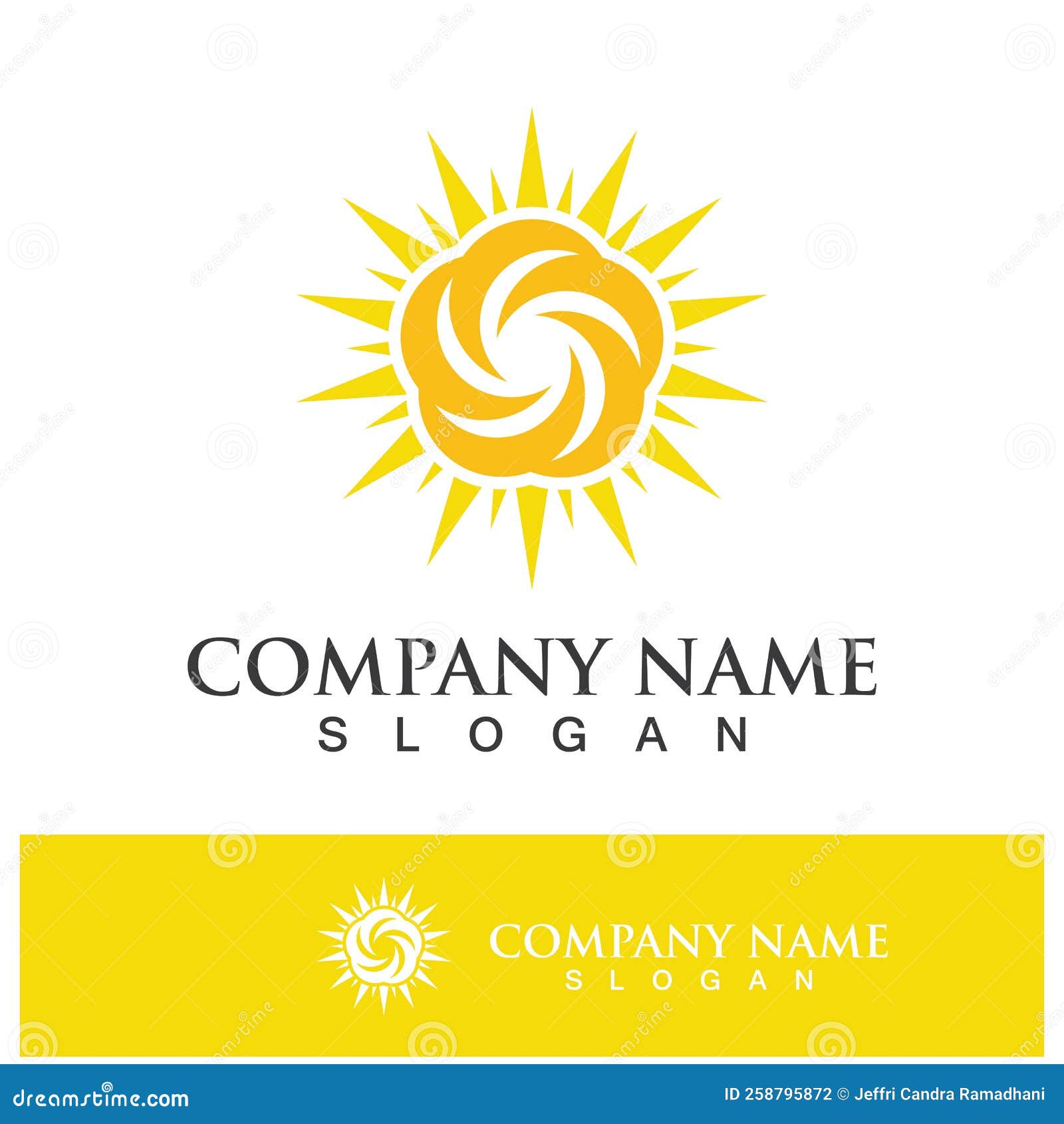 Creative Sun Concept Logo Illustration Stock Vector - Illustration of ...