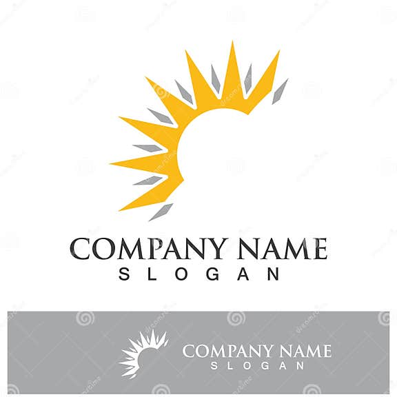 Creative Sun Concept Logo Illustration Stock Vector - Illustration of ...