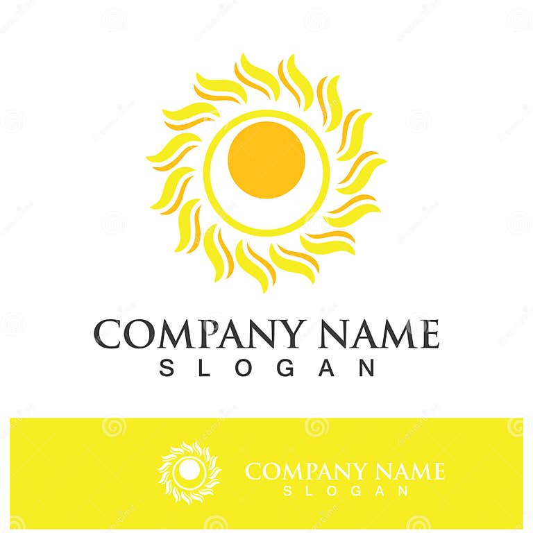 Creative Sun Concept Logo Illustration Stock Vector - Illustration of ...