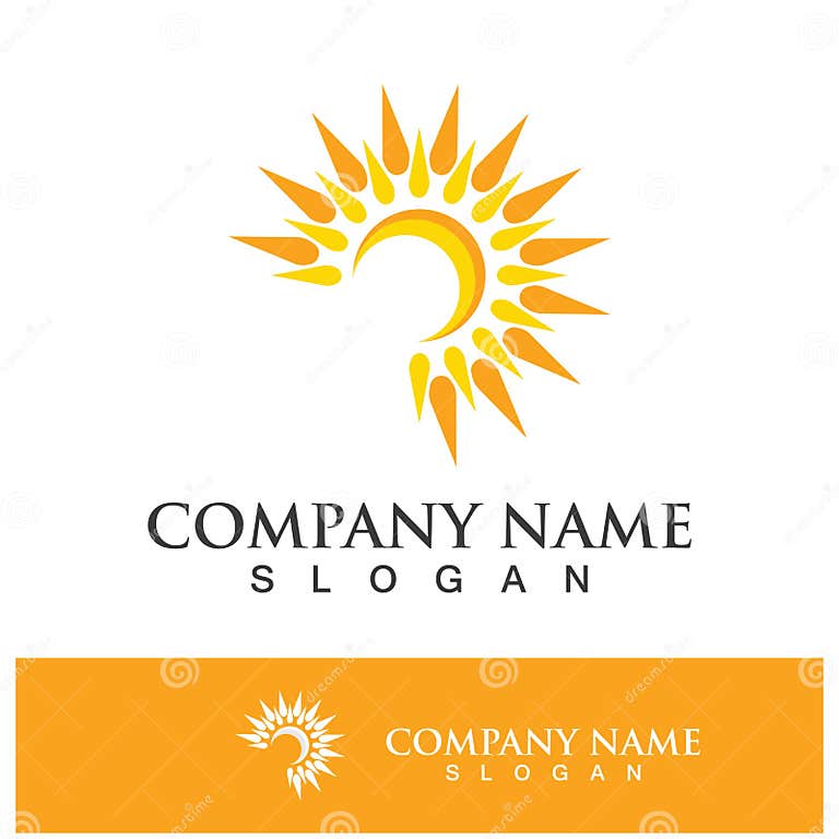 Creative Sun Concept Logo Illustration Stock Vector - Illustration of ...