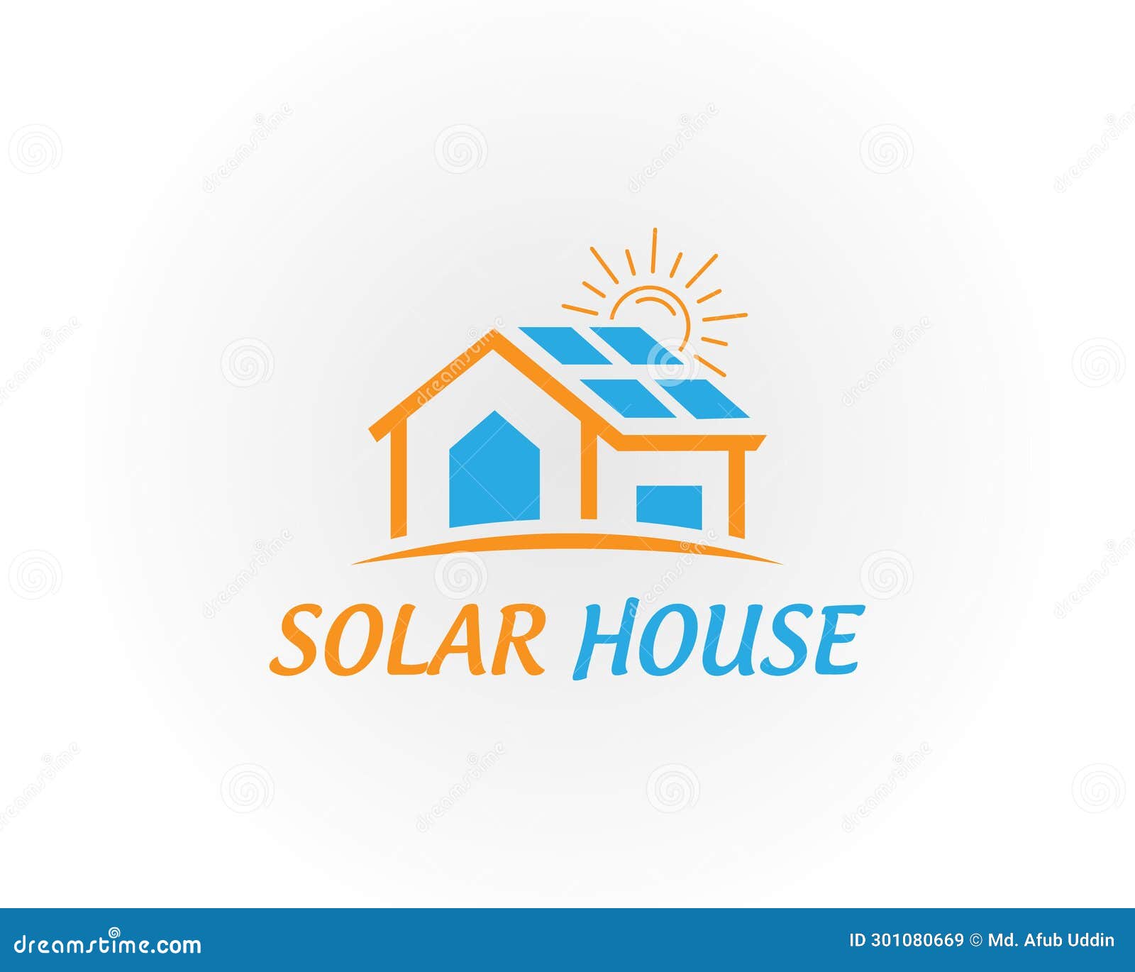 Creative Sun Energy and Solar House Logo Design. Stock Vector ...