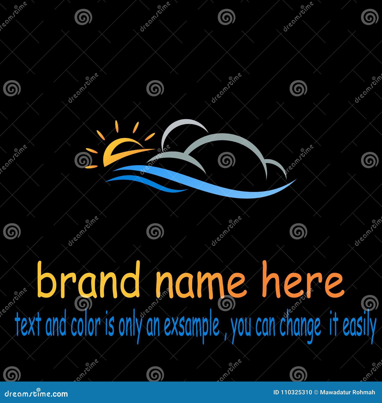 Creative Sun Wave Logo Vector Stock Vector - Illustration of abstract ...