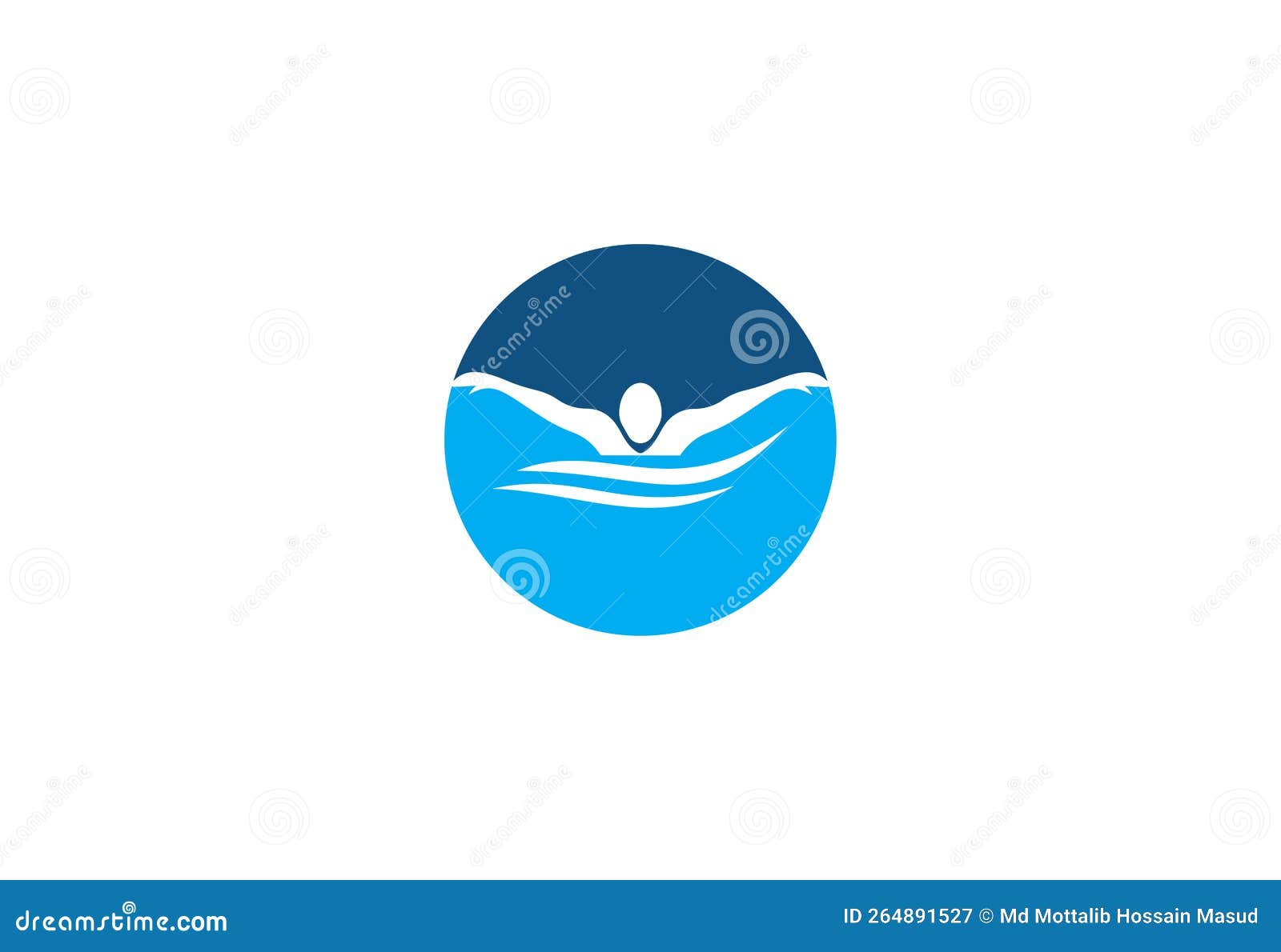 Creative Swimming Logo Design, Vector Illustration Stock Illustration ...