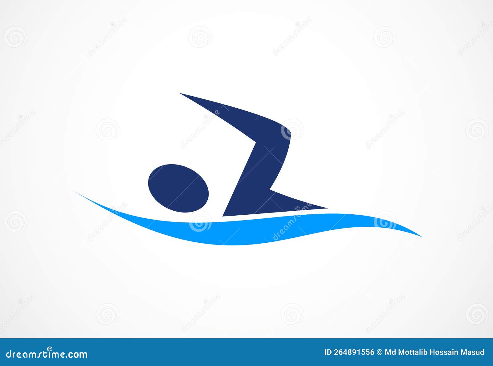 Creative Swimming Logo Design, Vector Illustration Stock Illustration ...