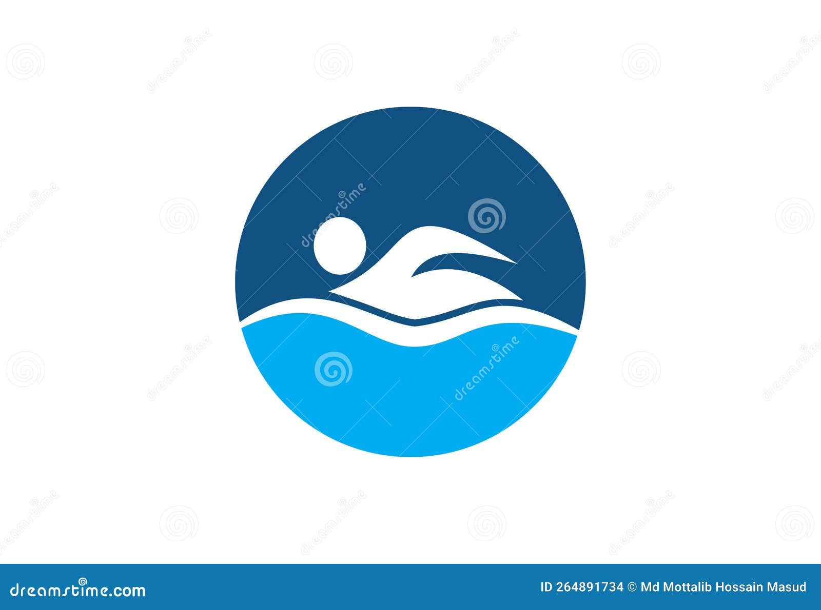 Creative Swimming Logo Design, Vector Illustration Stock Illustration ...