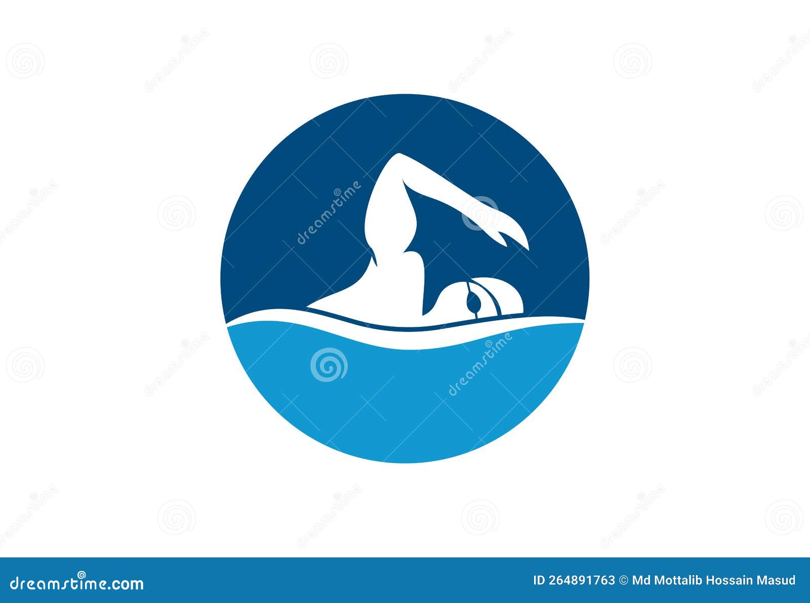 Creative Swimming Logo Design, Vector Illustration Stock Illustration ...