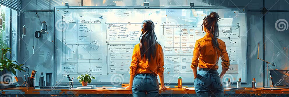 Creative Synergy at Work stock illustration. Illustration of flip ...