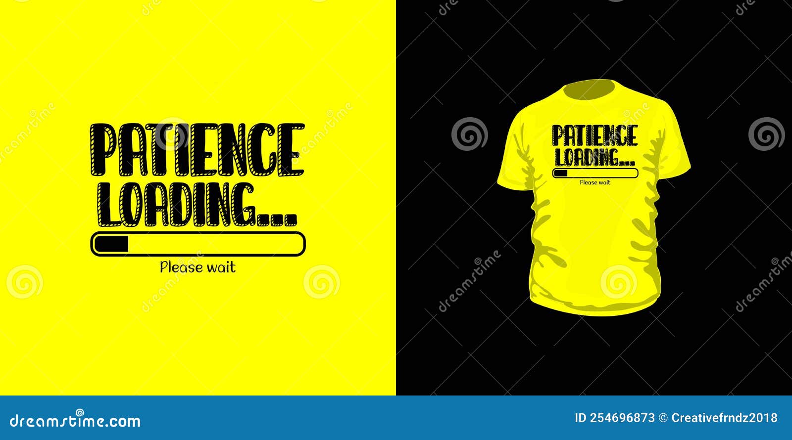 Patience Loading Typography , Trendy Apparel Fashionable Stock Vector ...