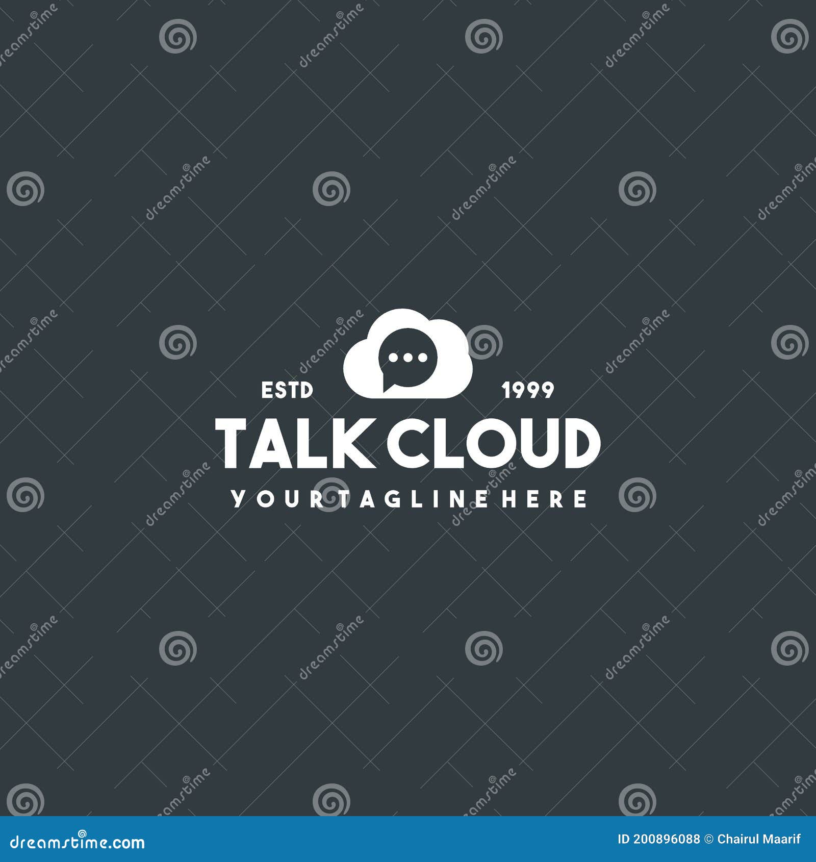 Creative Talk Cloud Logo Design Stock Illustration - Illustration of ...