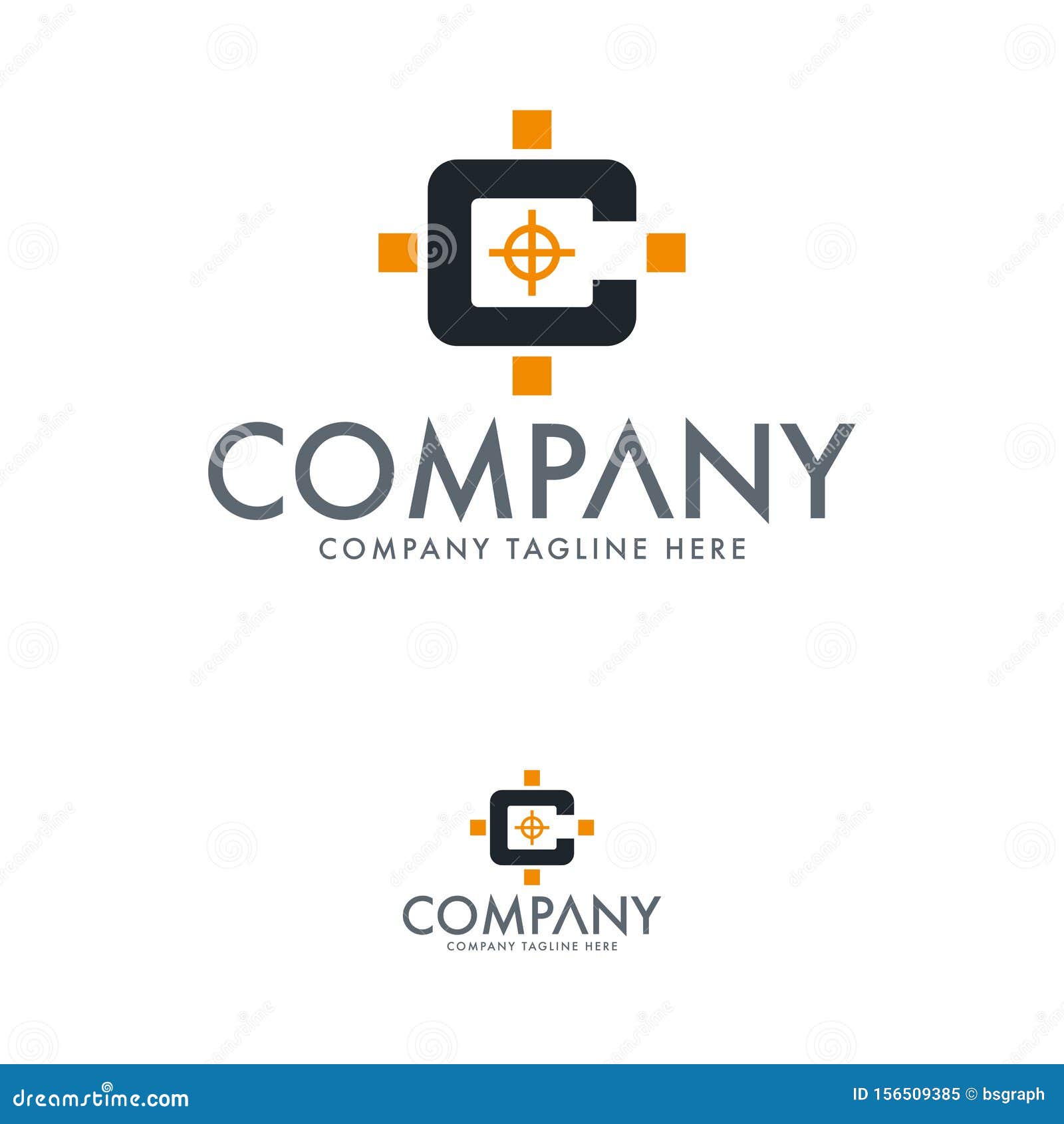 Creative Target and Letter C Logo Design Template Stock Illustration ...