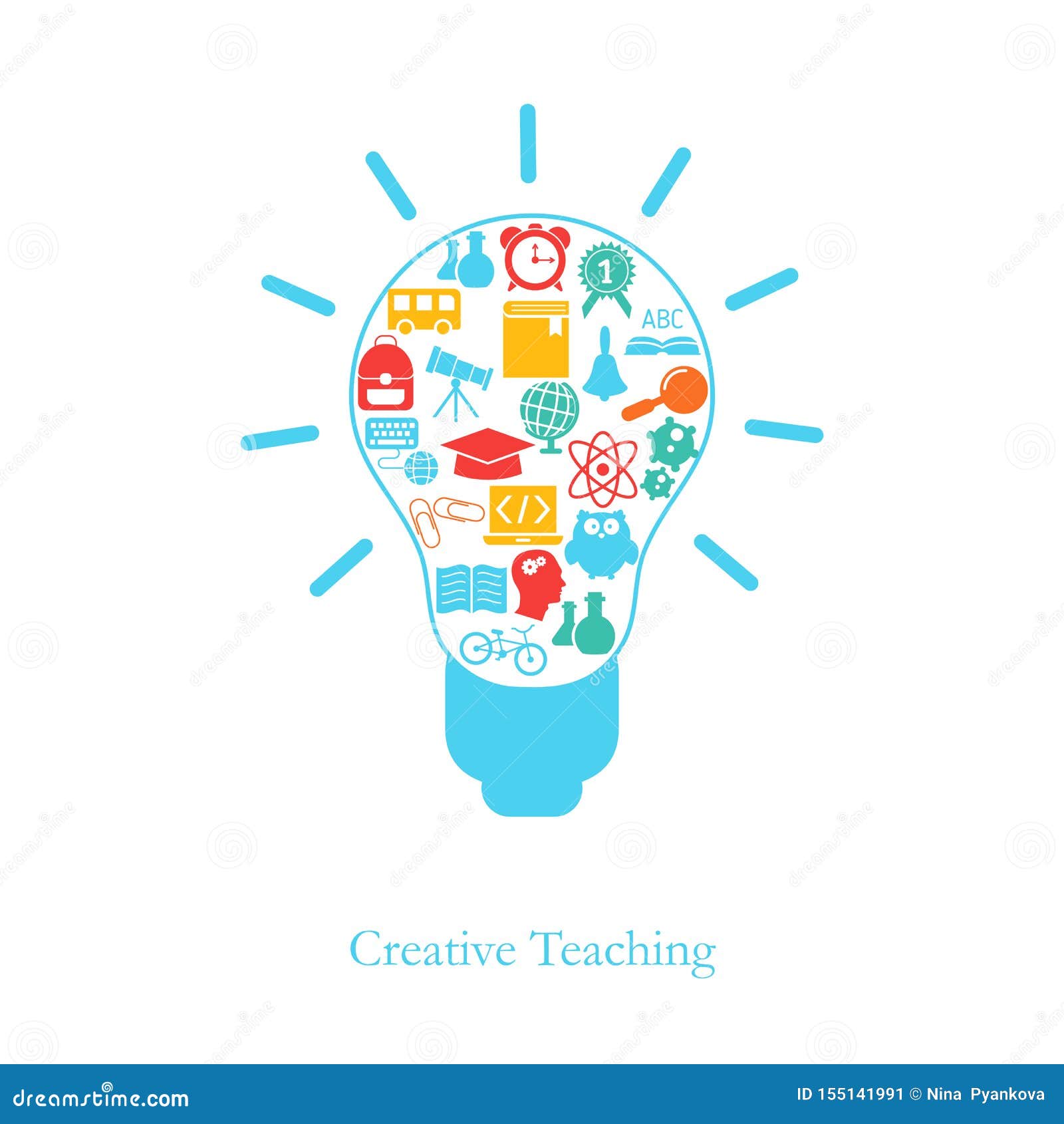 Creative Teaching Vector Illustration Stock Vector - Illustration of ...