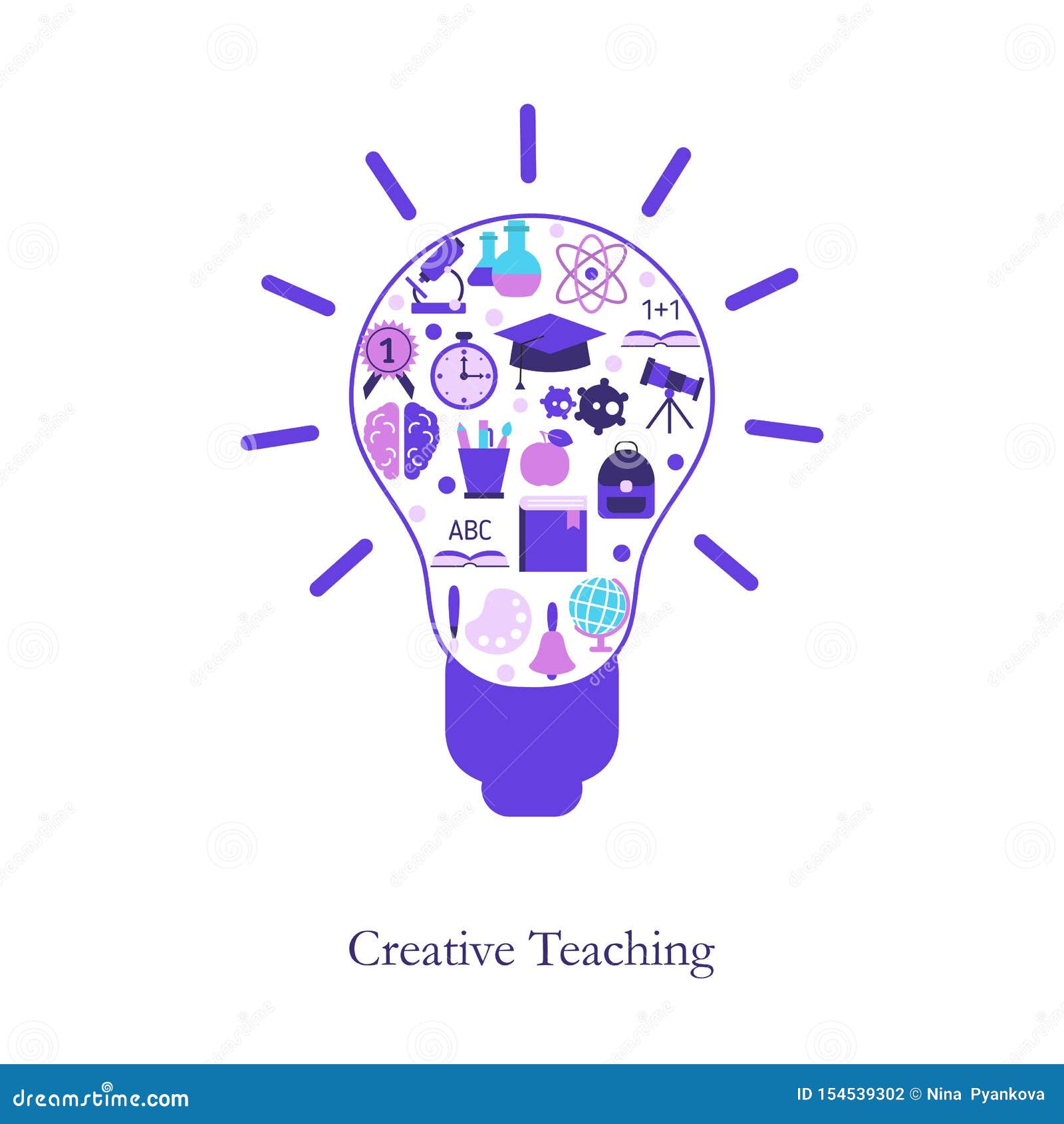Creative Teaching Vector Illustration Stock Vector - Illustration of ...