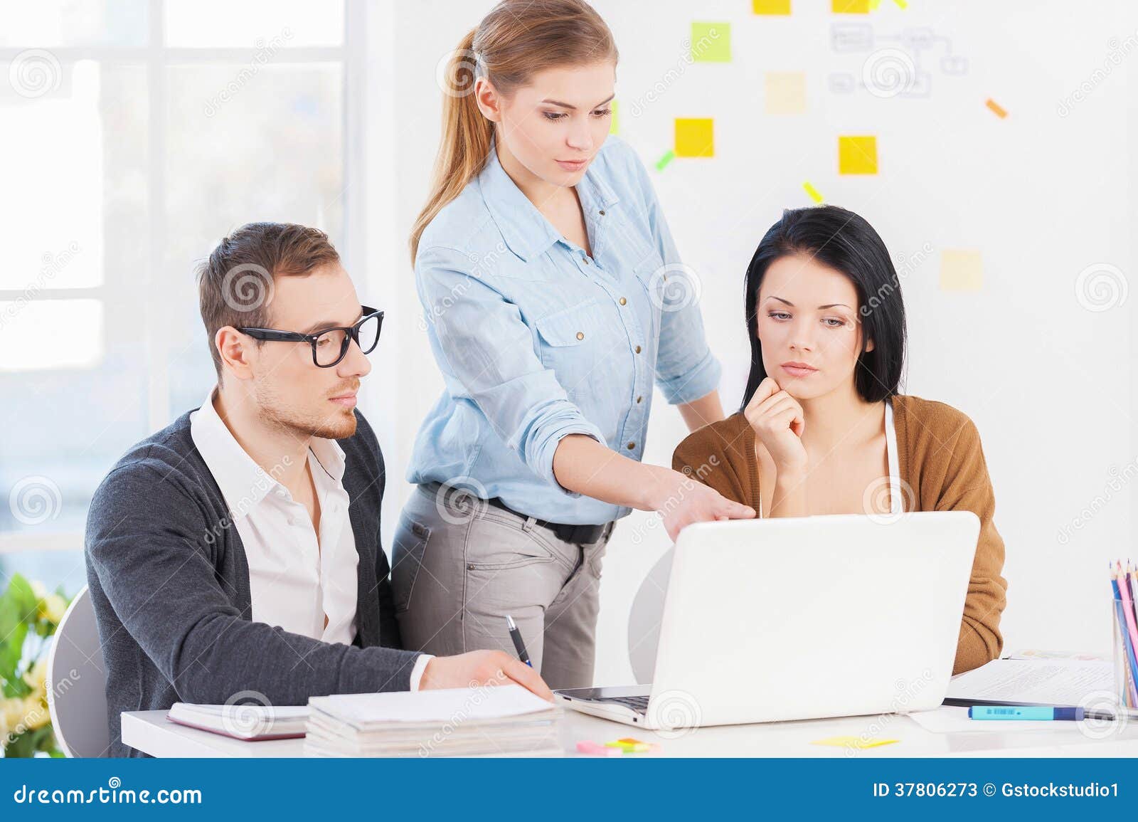 Creative team. stock image. Image of casual, adhesive - 37806273