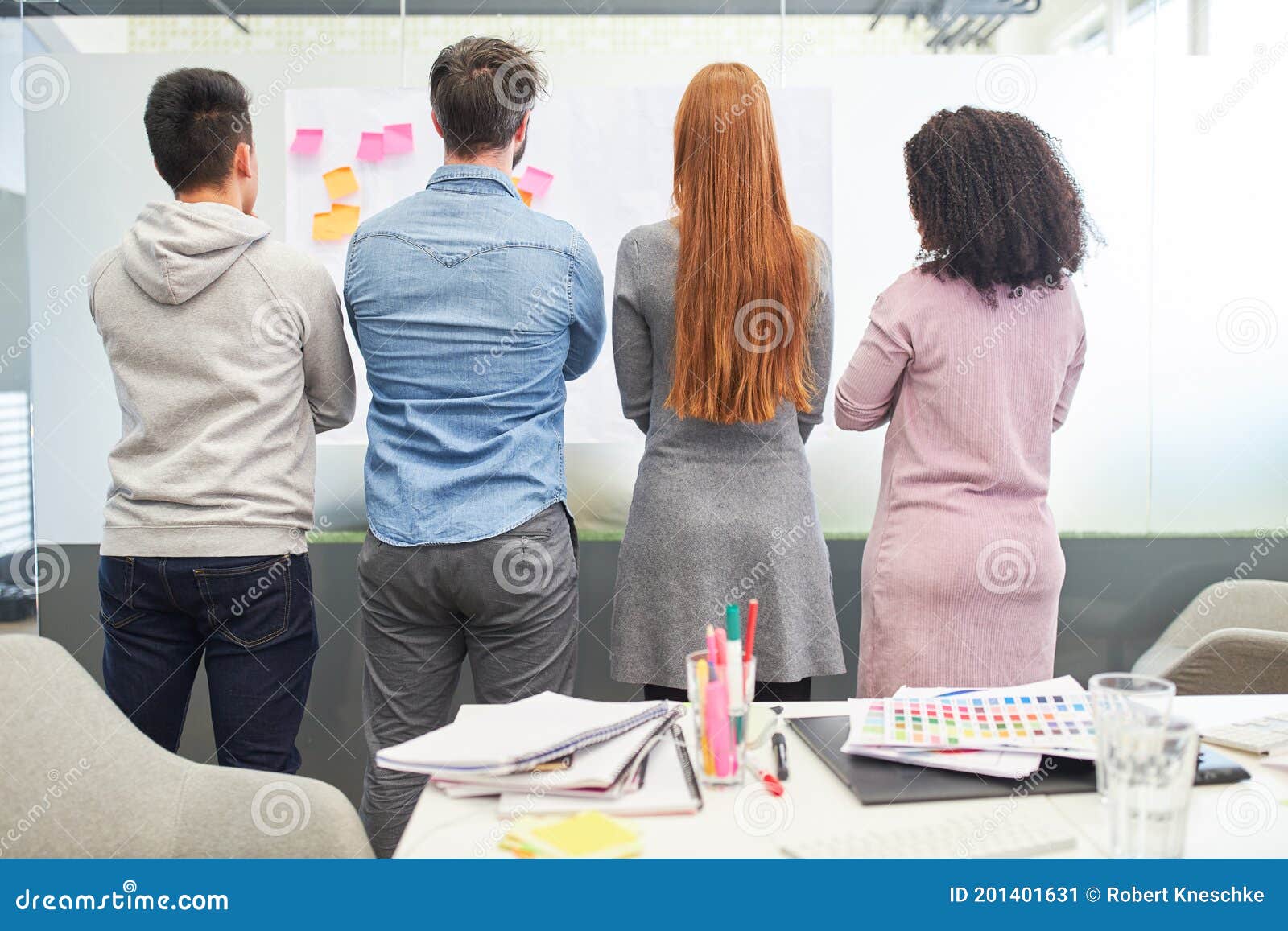 Creative Team at the Brainstorming Workshop Stock Image - Image of ...