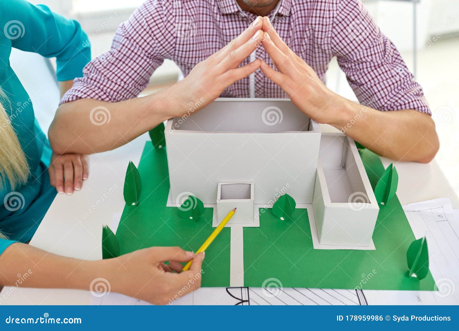 Creative Team Building Project Layout at Office Stock Photo - Image of ...
