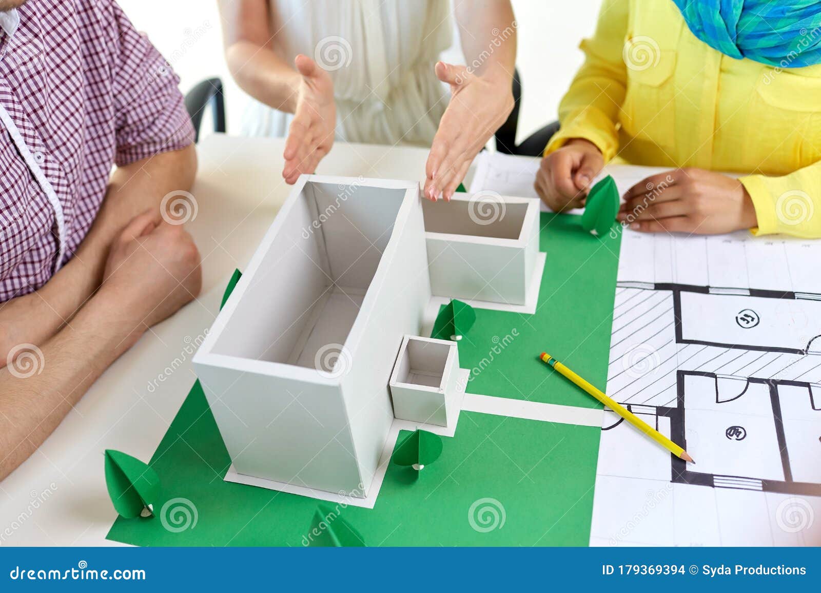 Creative Team Building Project Layout at Office Stock Photo - Image of ...