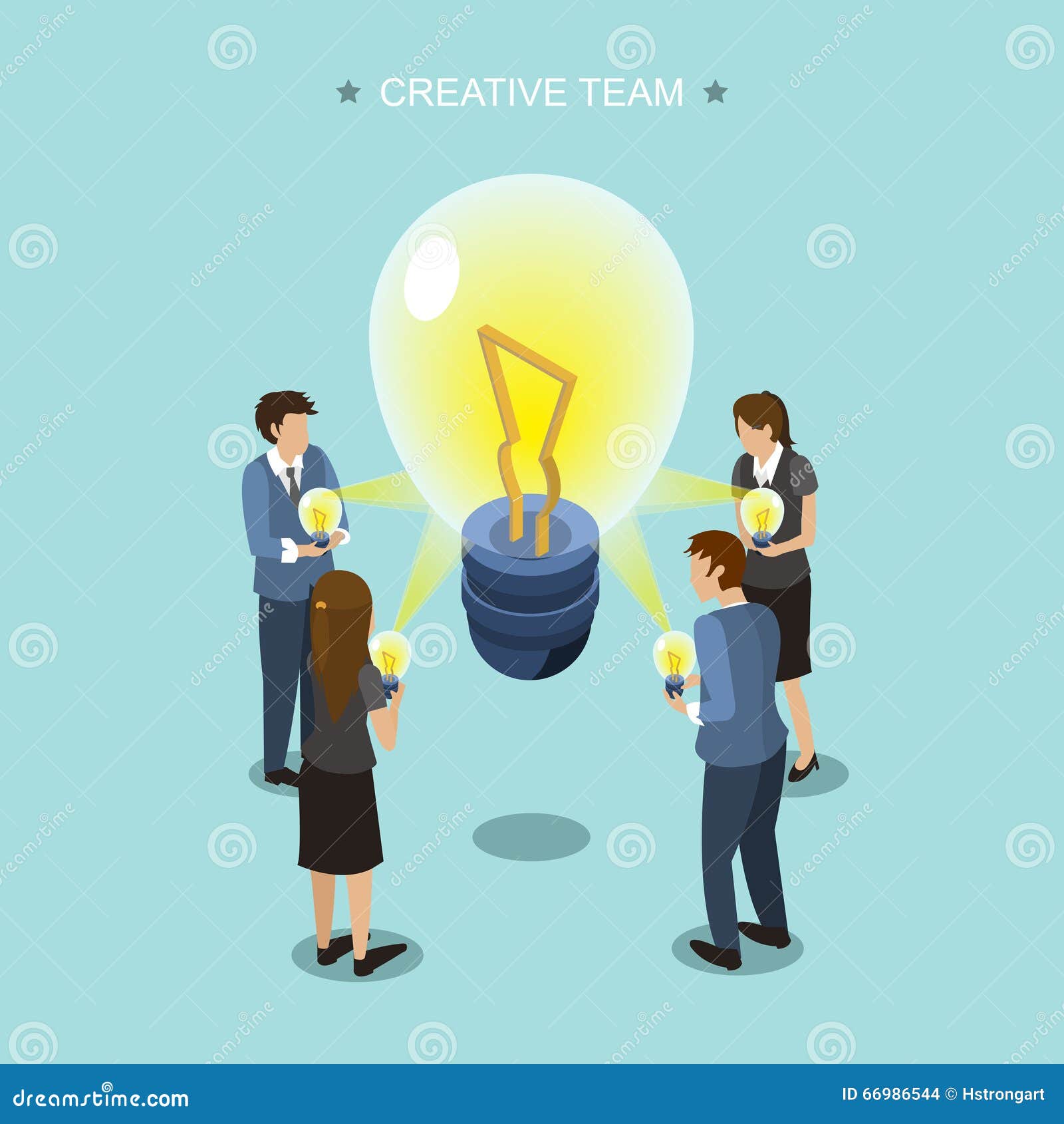 Creative team concept stock vector. Illustration of attention - 66986544