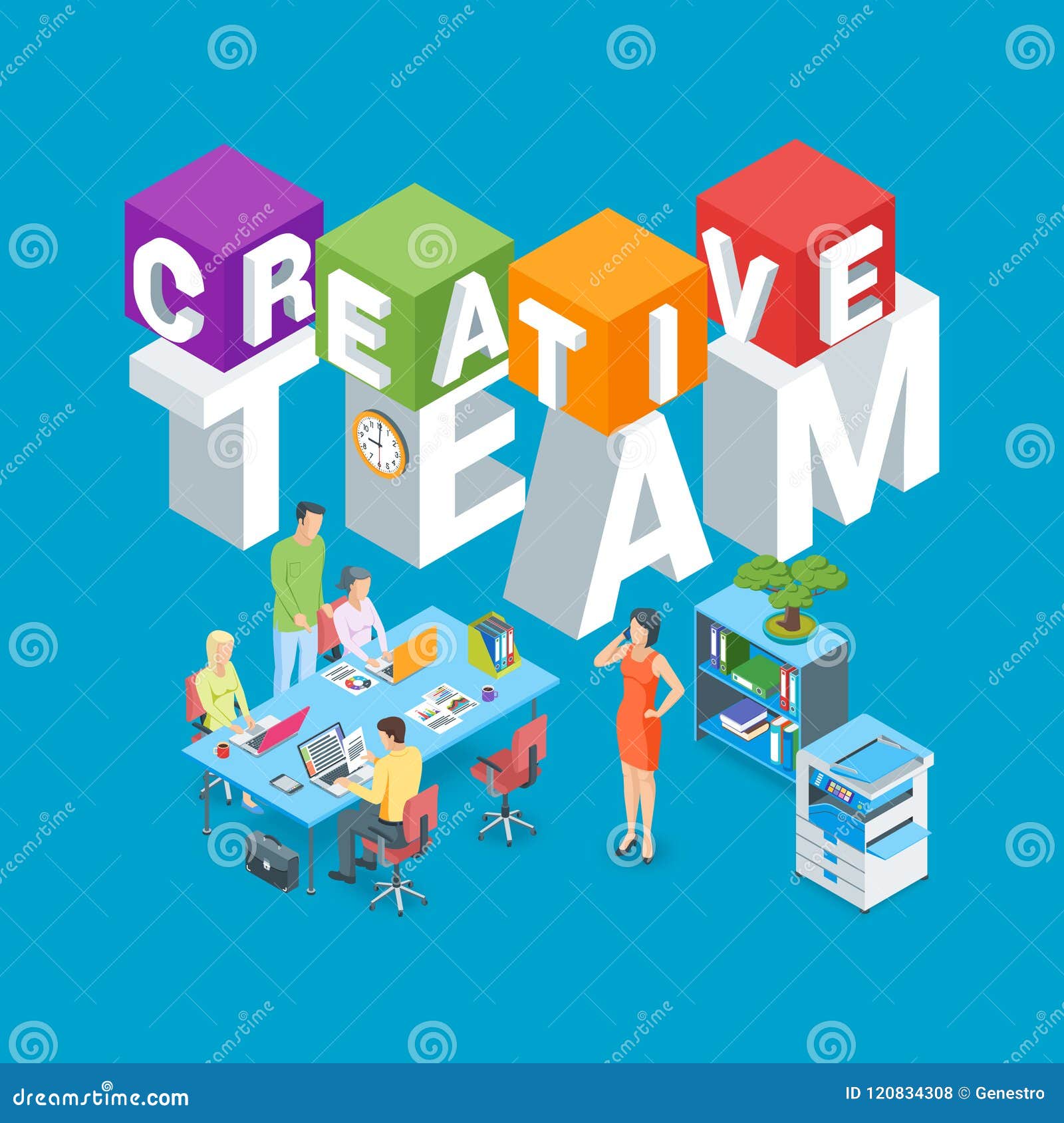 Creative team concept stock vector. Illustration of creative - 120834308