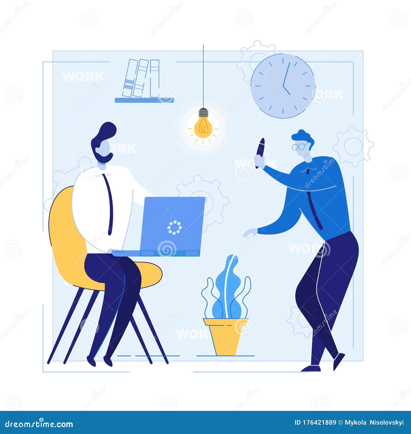 Creative Team Cooperation and Ideas Sharing. Stock Vector ...