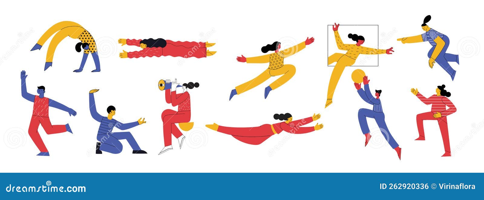 Creative Team Creating New, Building Abstract Structure, Working Under ...