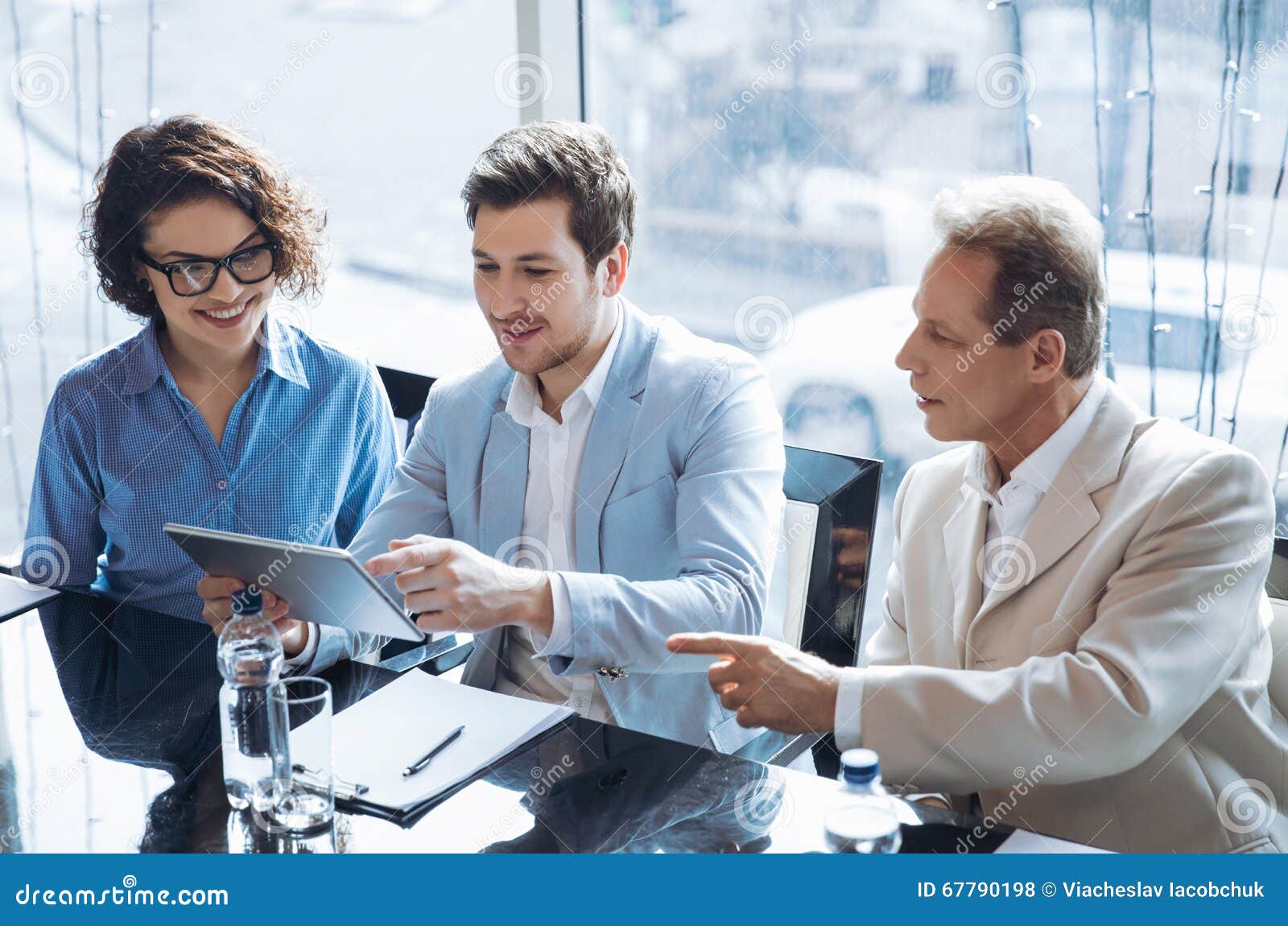 Creative Team Discussing Project Stock Photo - Image of interaction ...