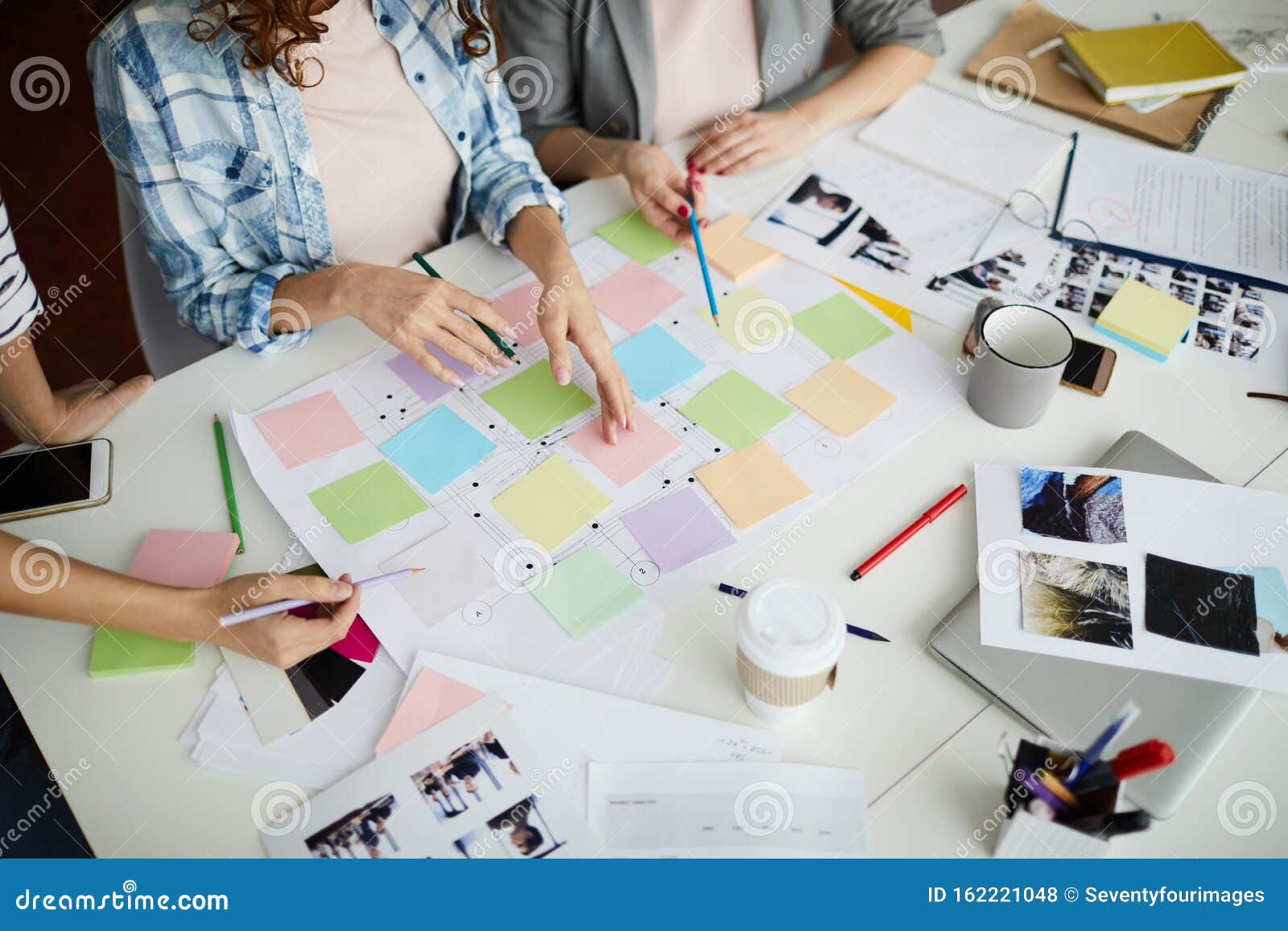 Creative Team Drawing Roadmap Stock Photo - Image of ideas, plan: 162221048