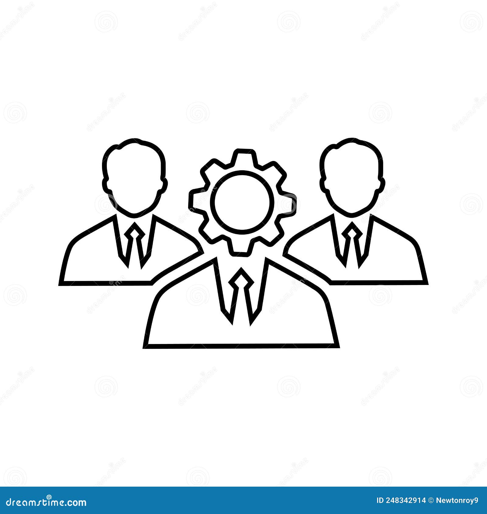 Creative Team, Expert, Team Icon. Outline Vector Stock Illustration ...