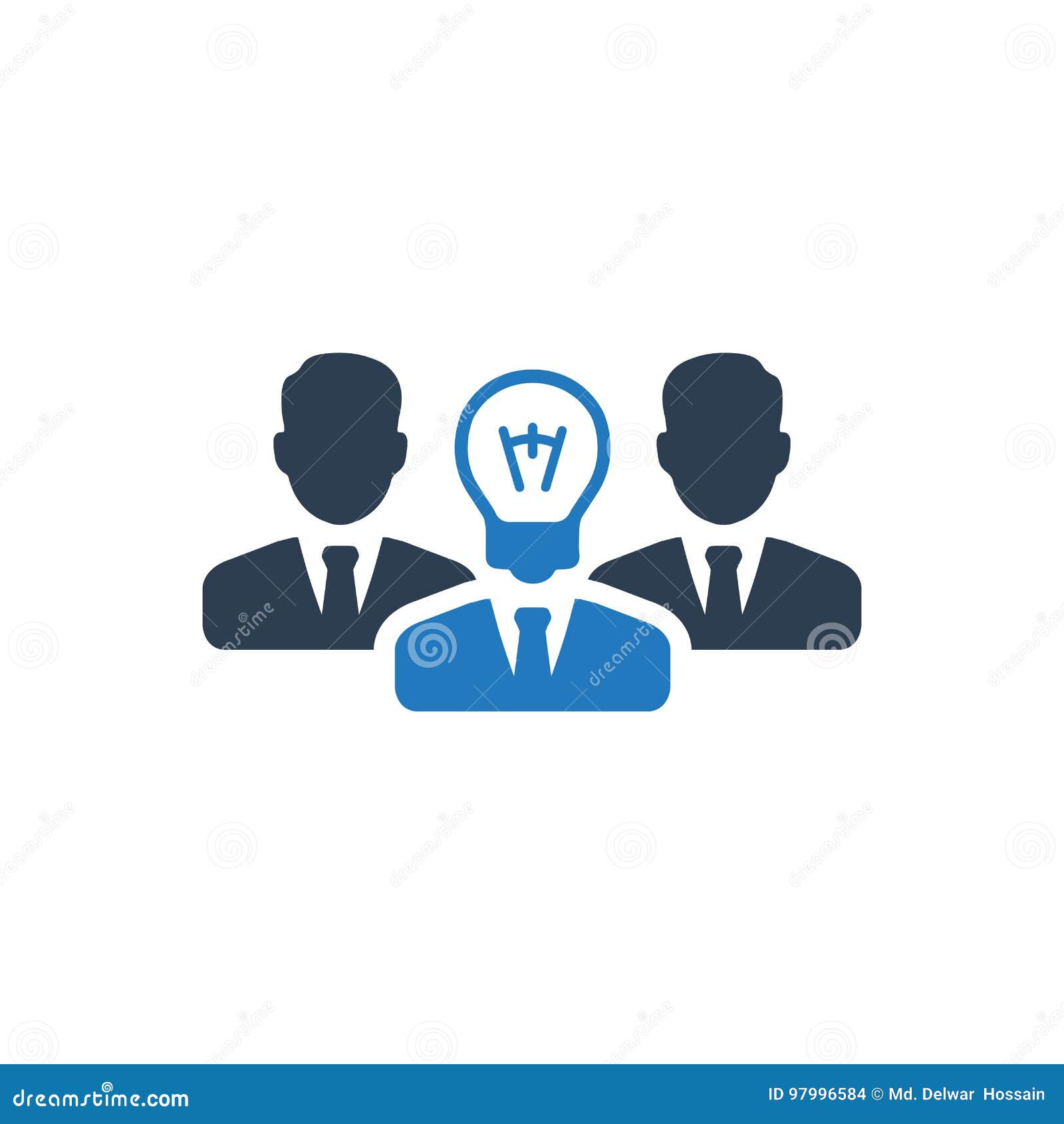 Creative team Icon stock vector. Illustration of manager - 97996584