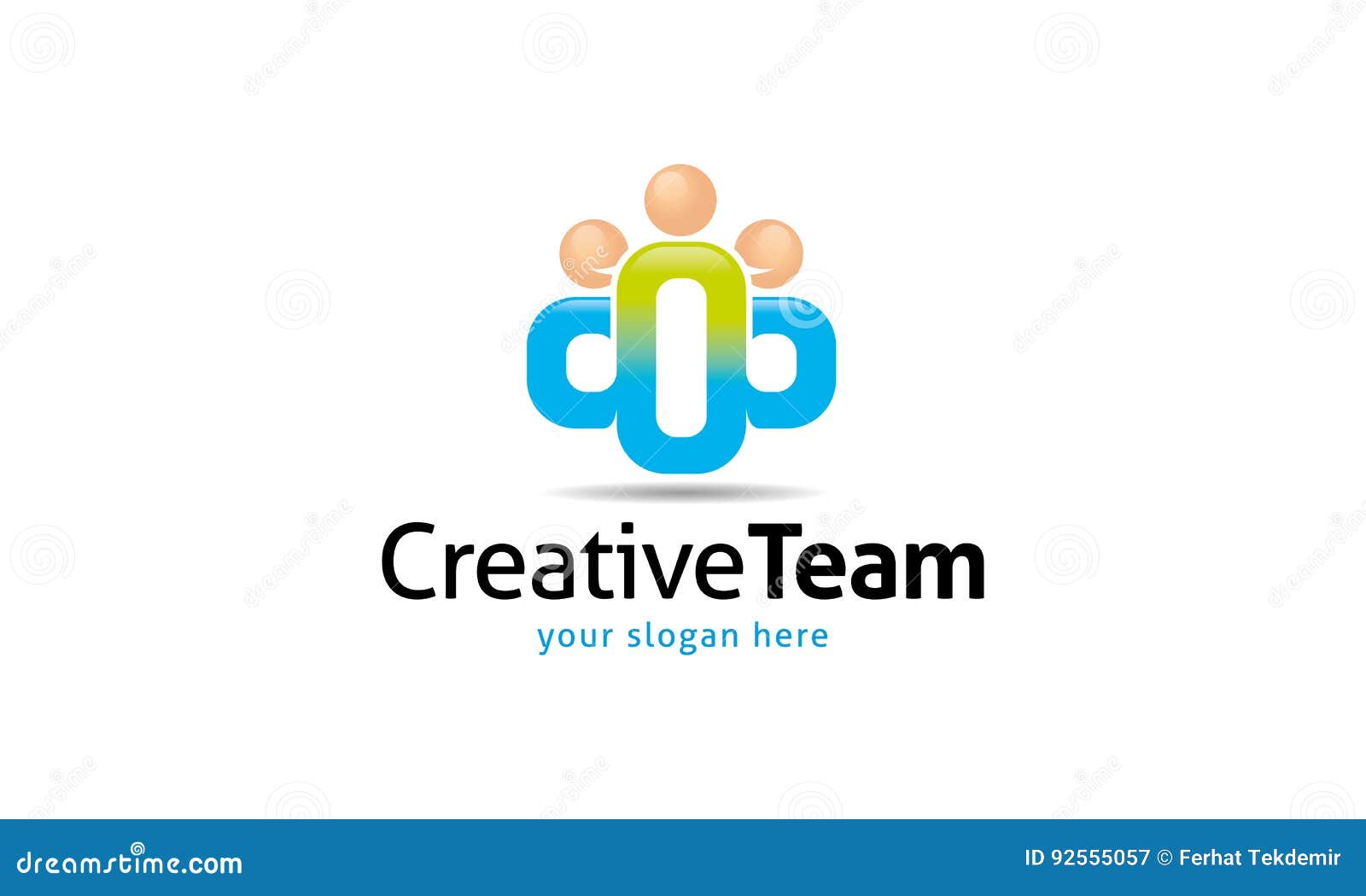 Creative Team Logo stock vector. Illustration of collective - 92555057