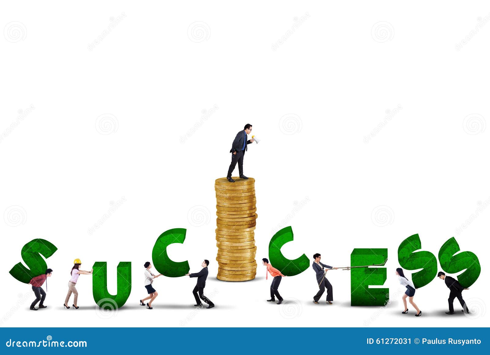 Creative Team Make a Success Text Stock Image - Image of creative ...