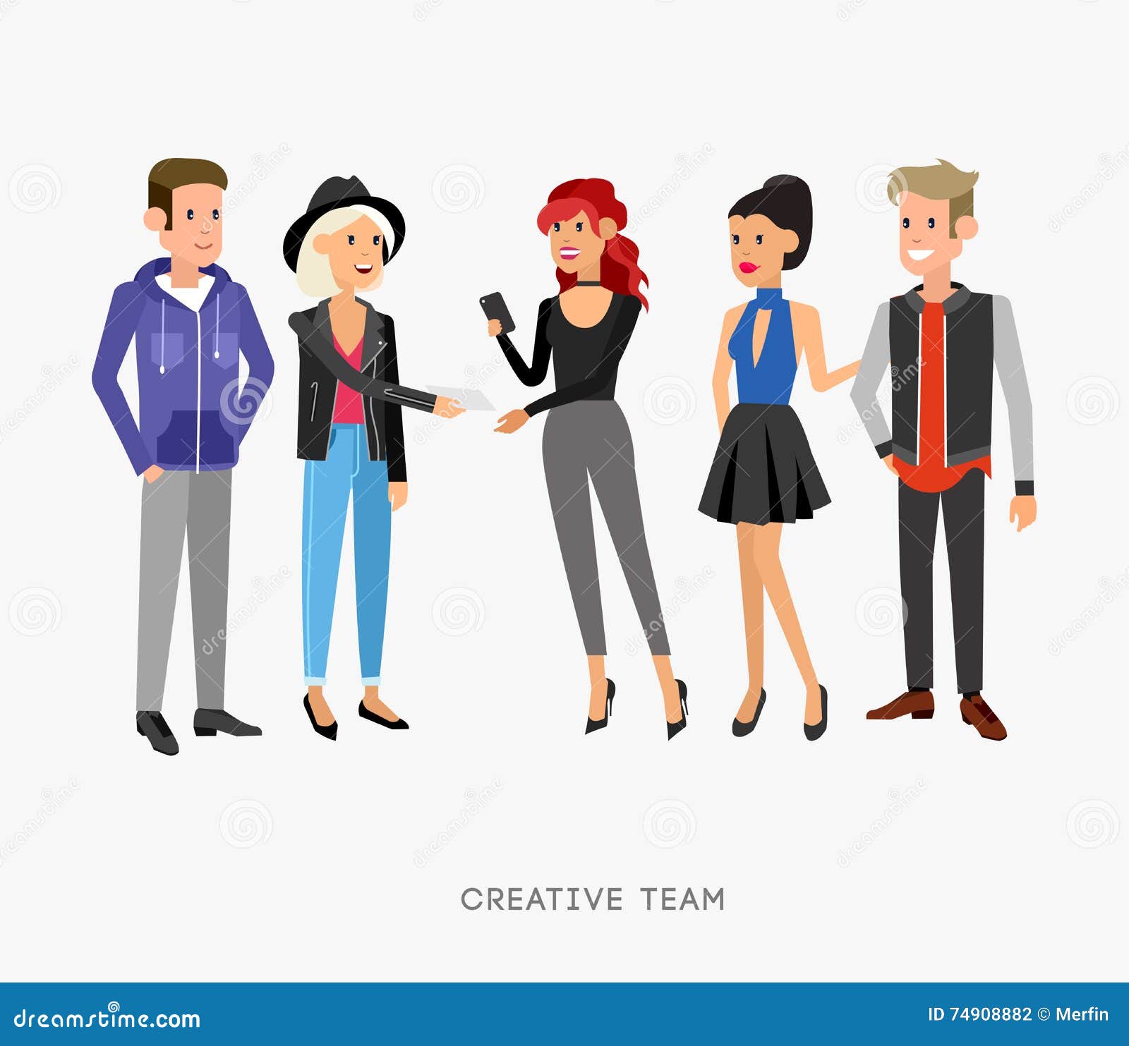Creative Team People. Teamwork, Art Director and Designer Stock Vector ...
