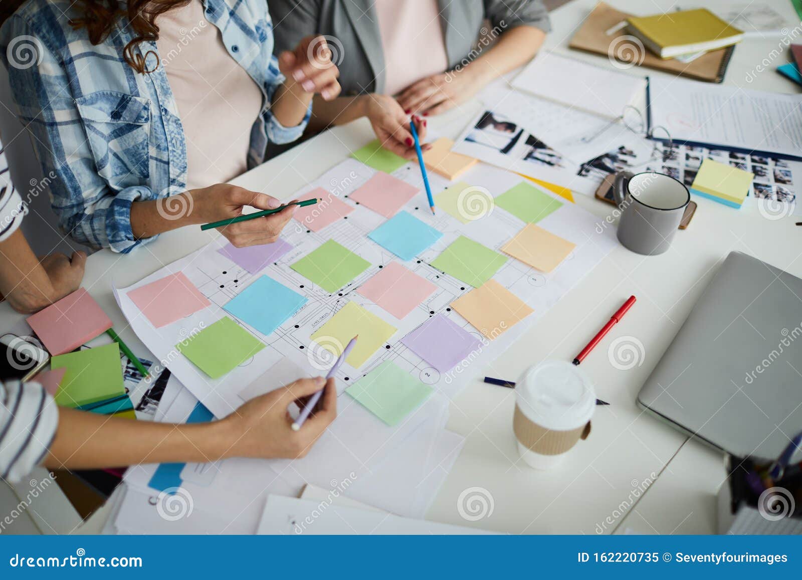 Creative Team Planning Roadmap Stock Image - Image of success ...