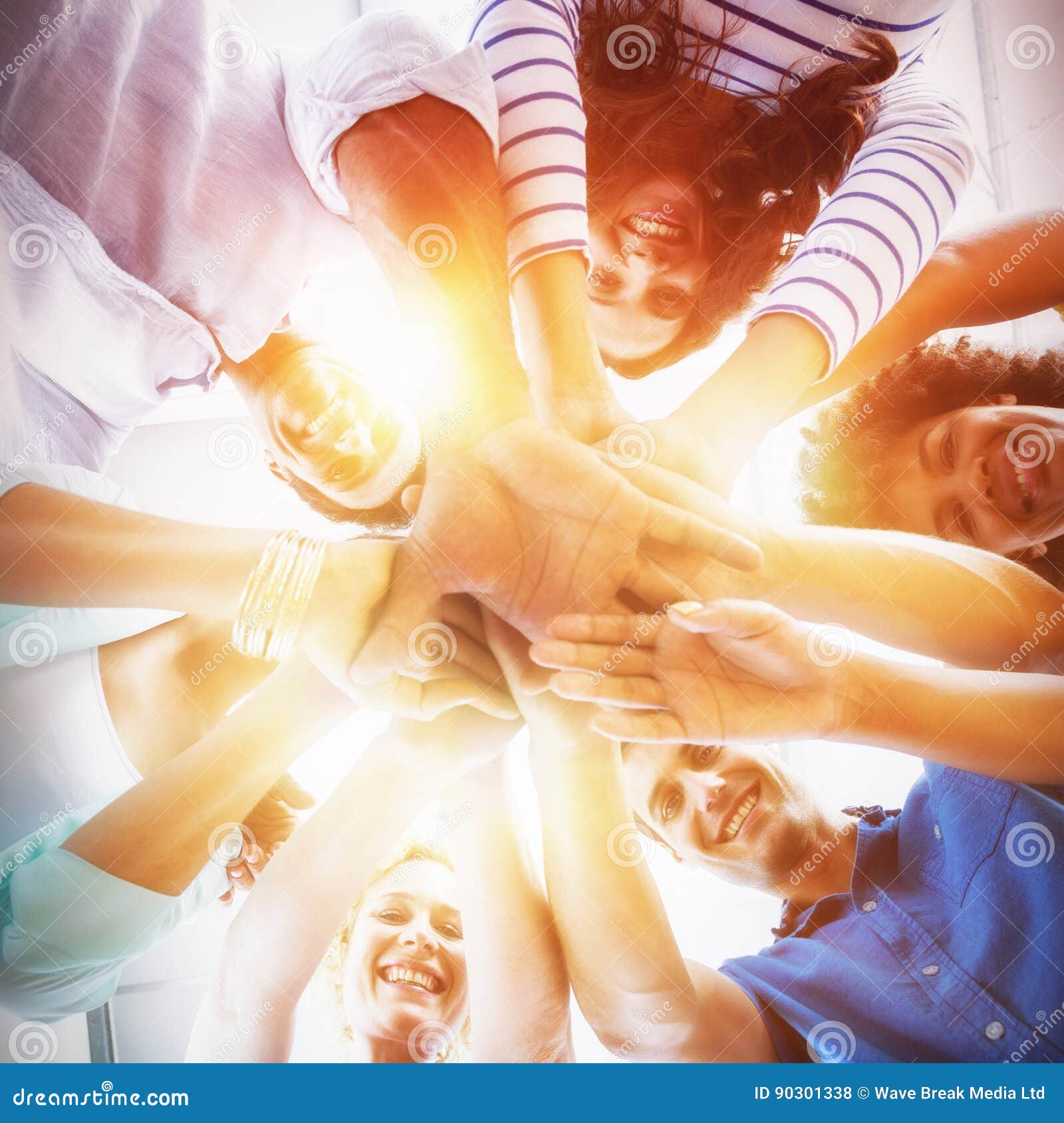 Creative Team Putting Their Hands Together Stock Photo - Image of ...