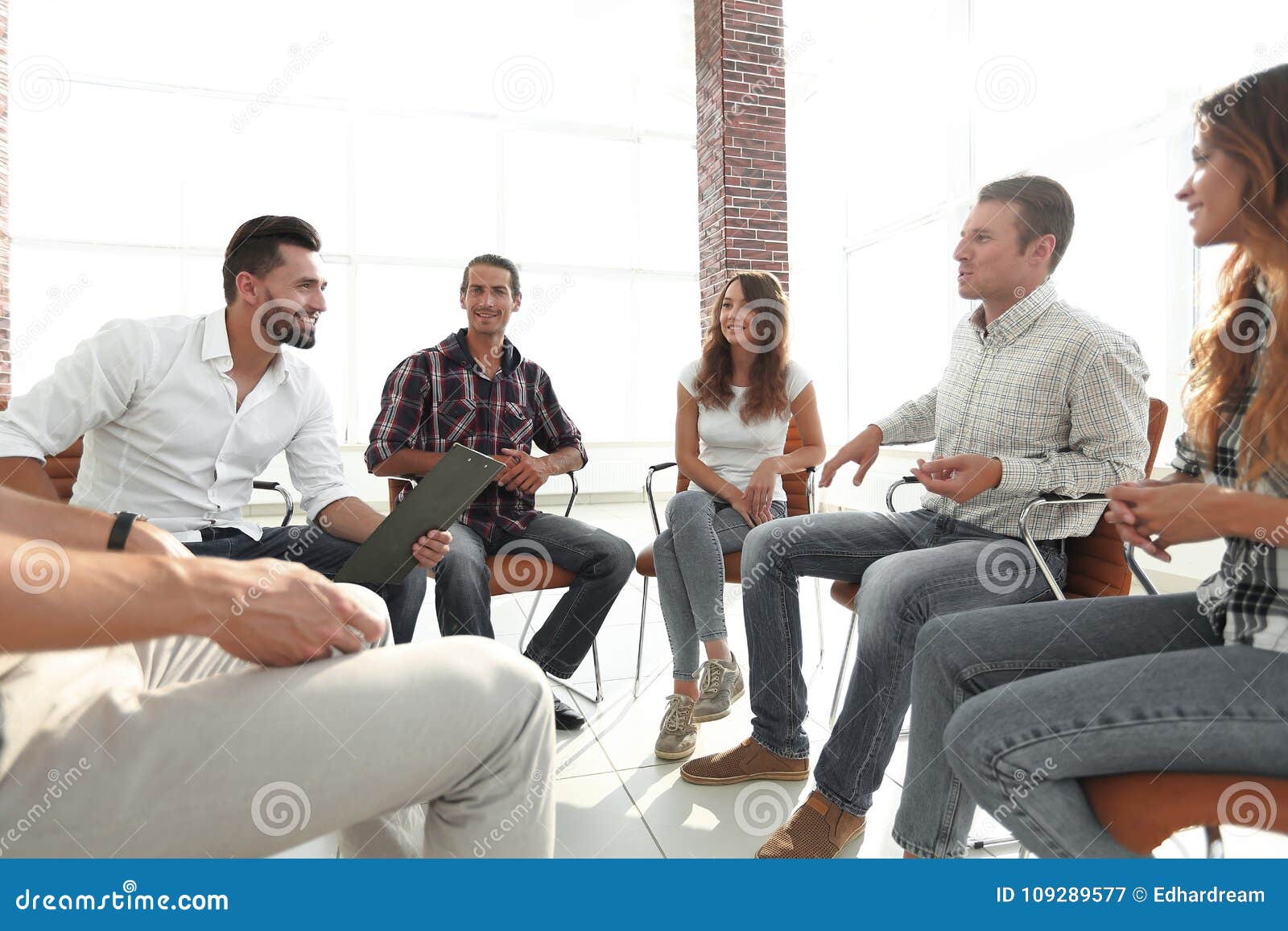 Team Sitting in a Lesson on Team Building Stock Image - Image of ...