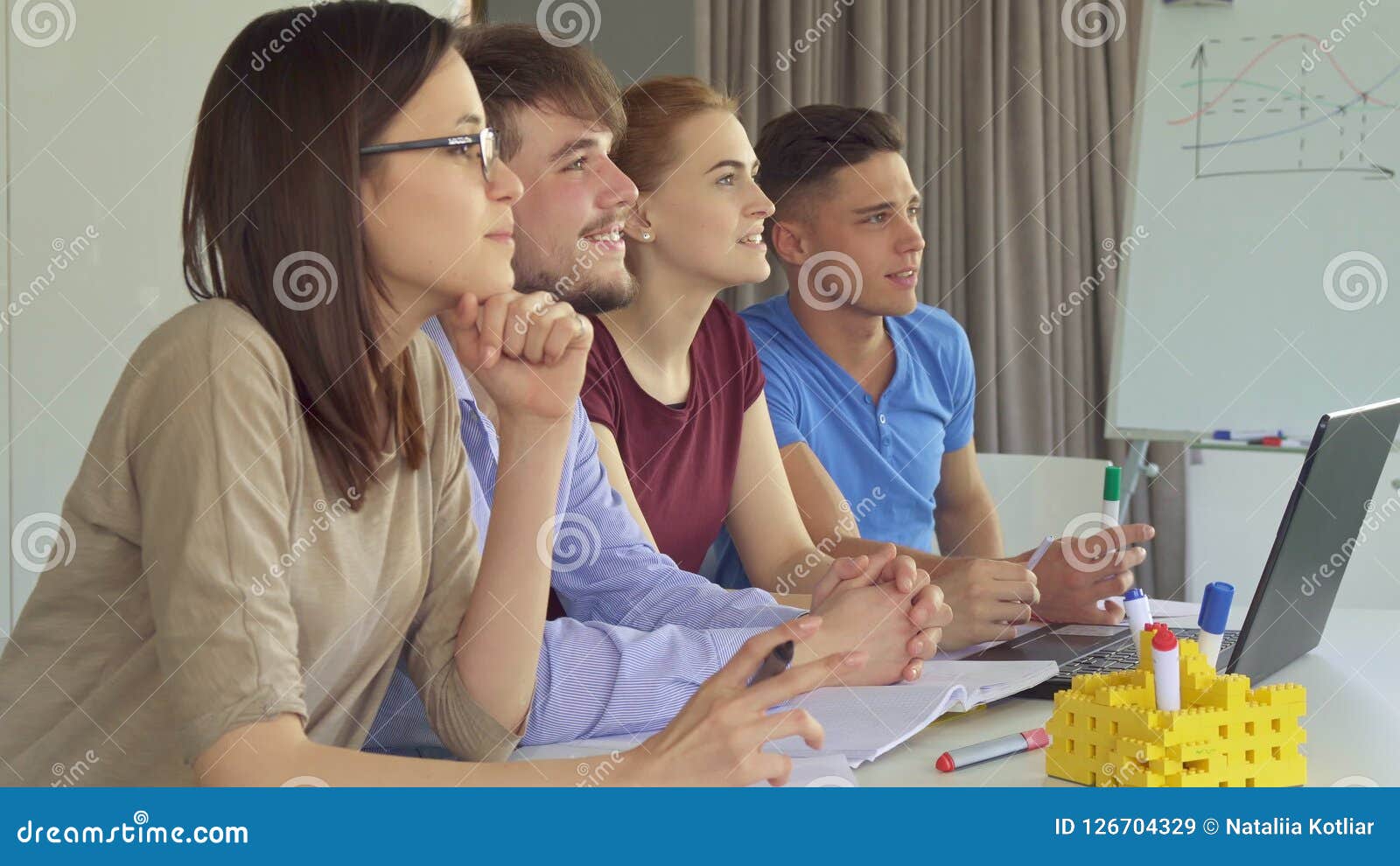 Creative Team Watches Some Presentation Stock Image - Image of ...