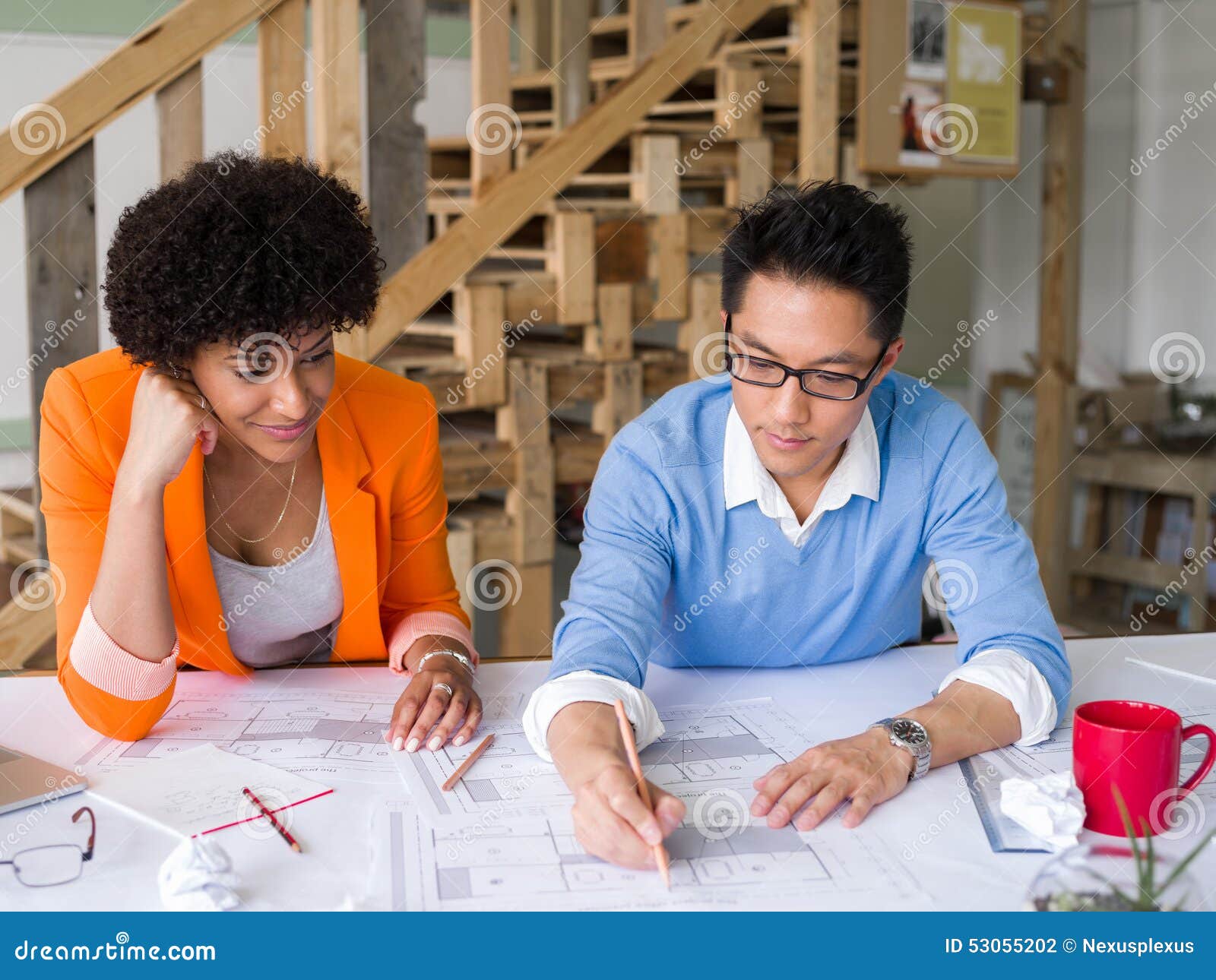 Creative team at work stock photo. Image of pointing - 53055202