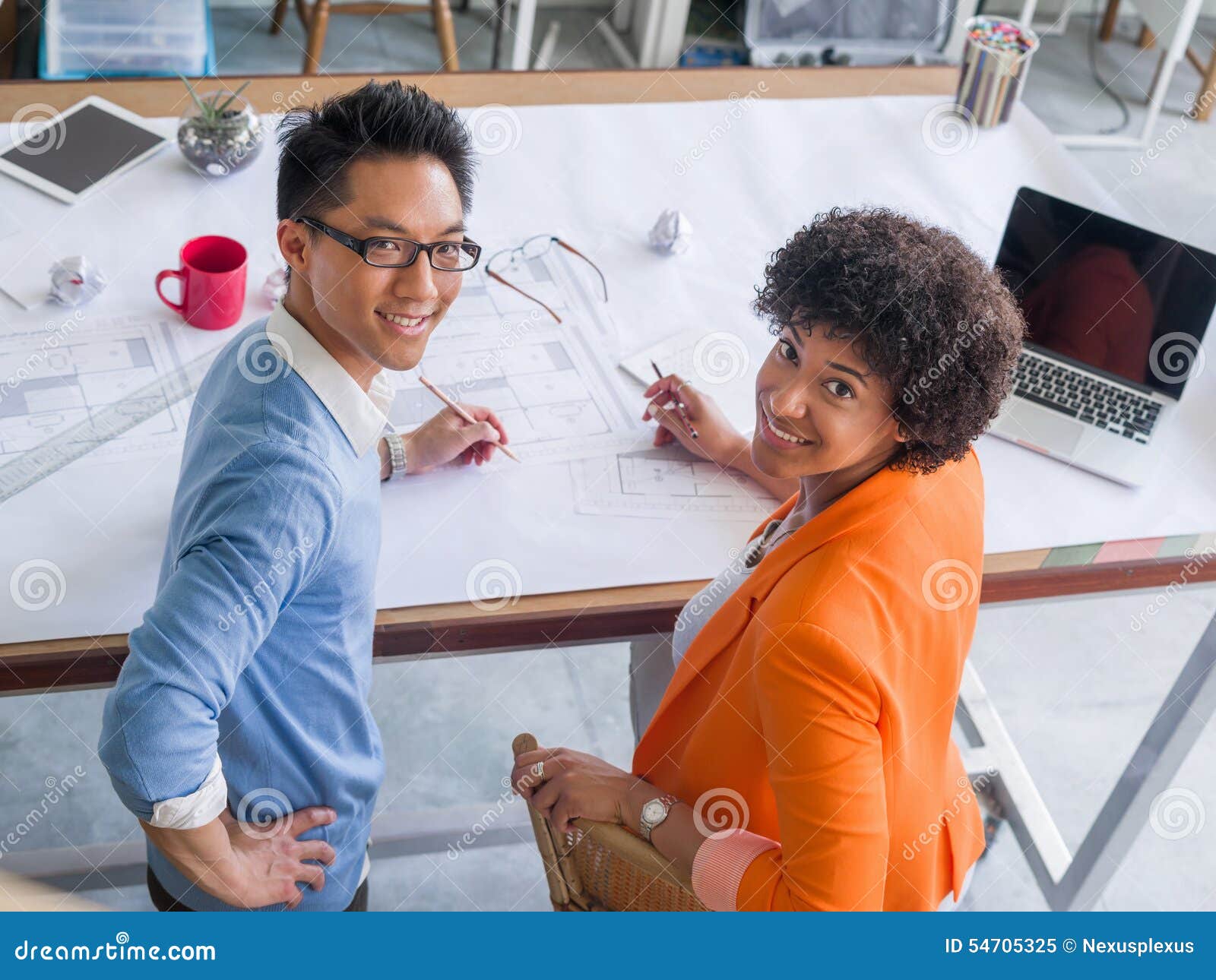 Creative team at work stock image. Image of brainstorm - 54705325